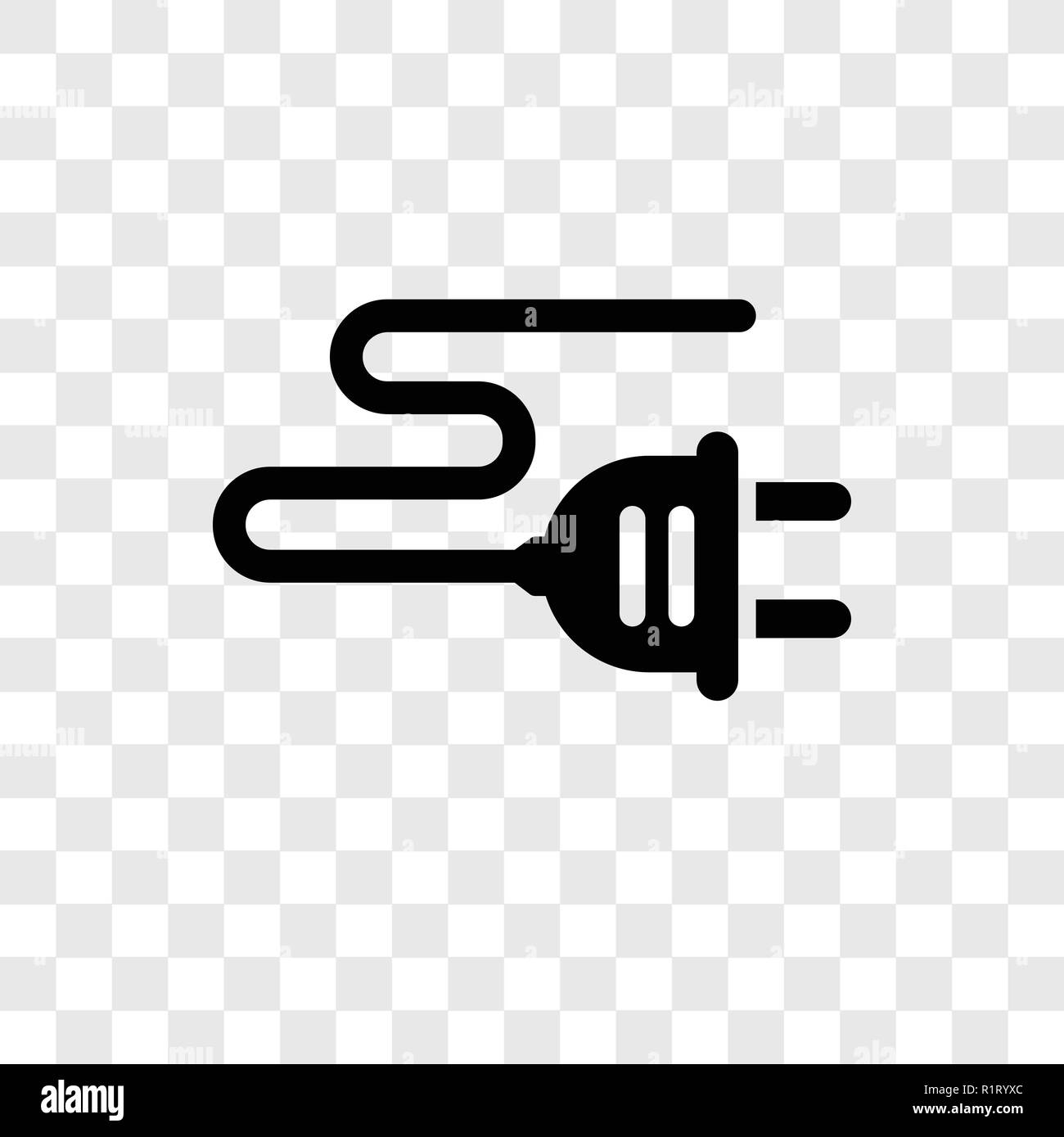 Plug vector icon isolated on transparent background, Plug transparency ...