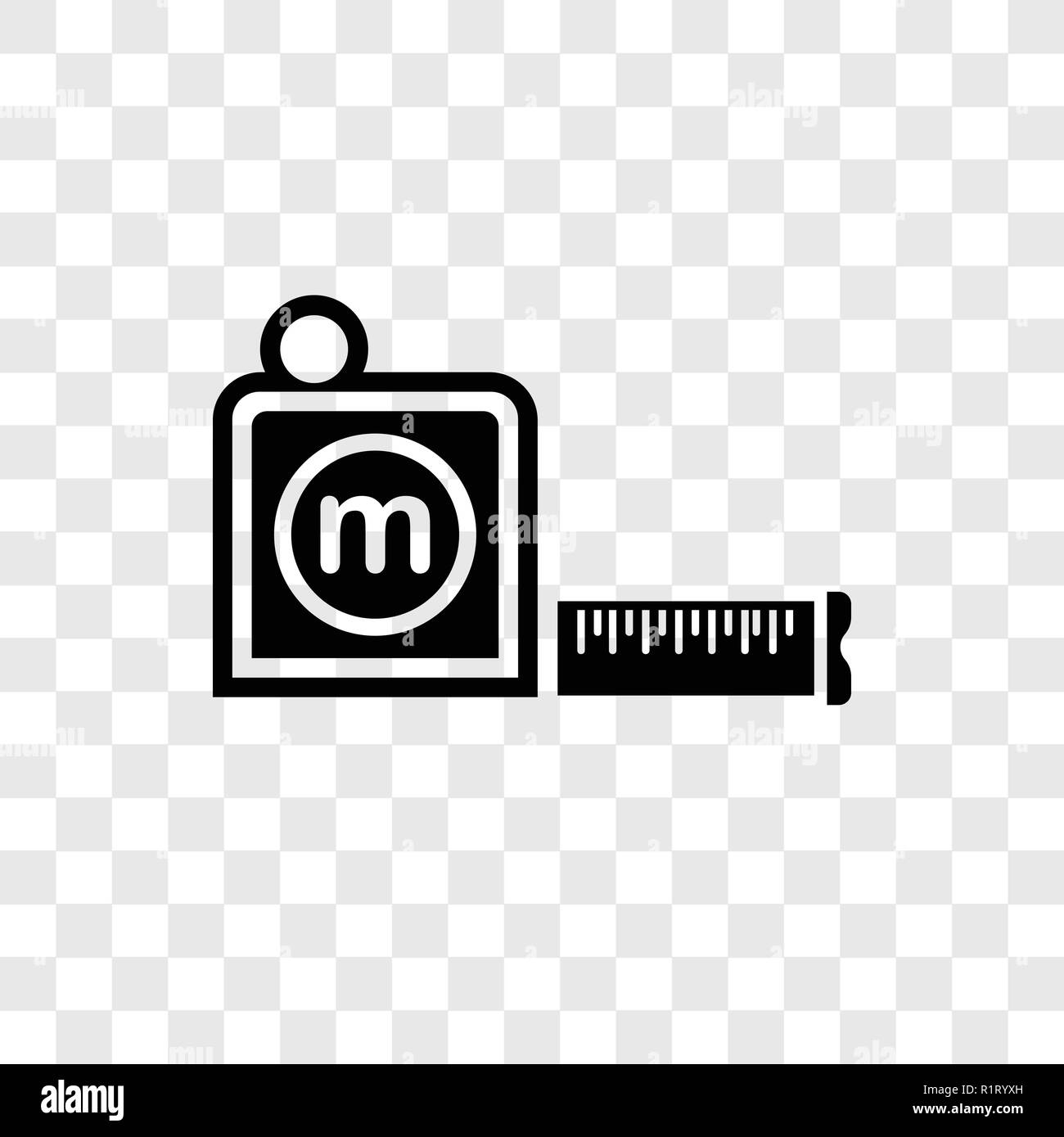 Measuring tape vector icon isolated on transparent background ...