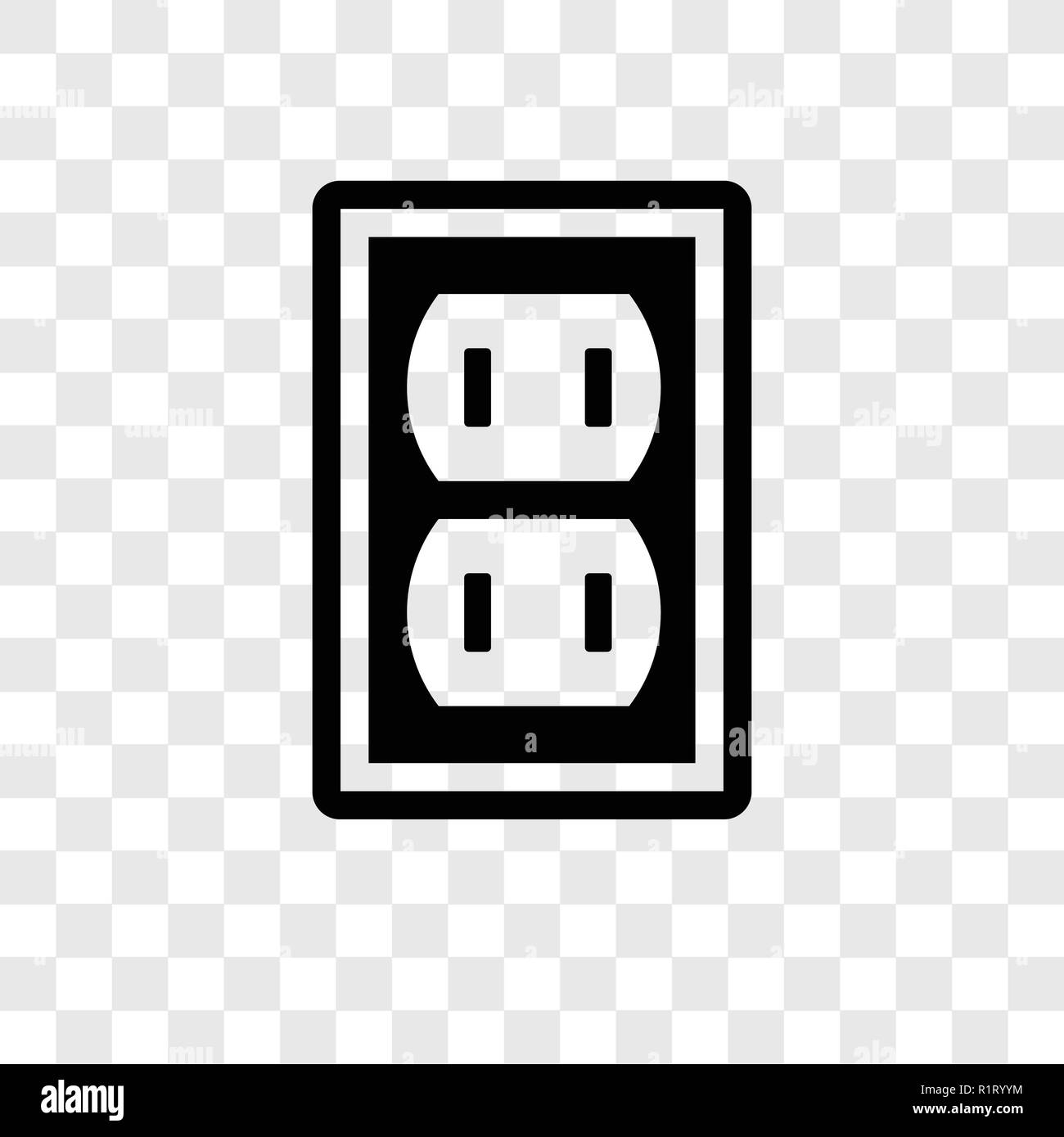 Socket vector icon isolated on transparent background, Socket ...