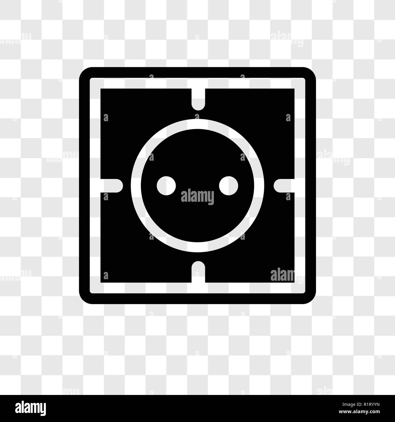 Socket vector icon isolated on transparent background, Socket ...