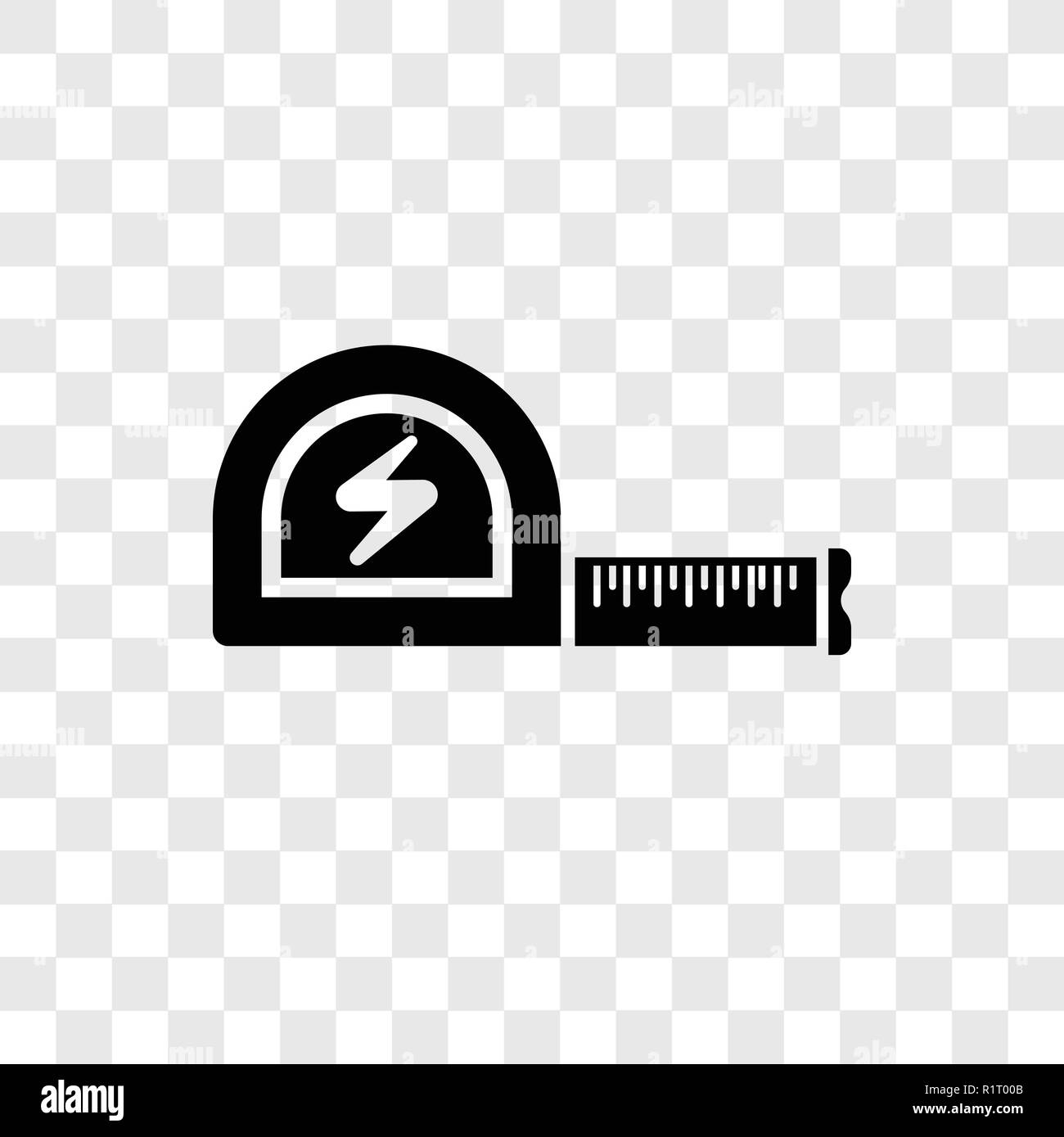 Measuring tape vector icon isolated on transparent background ...