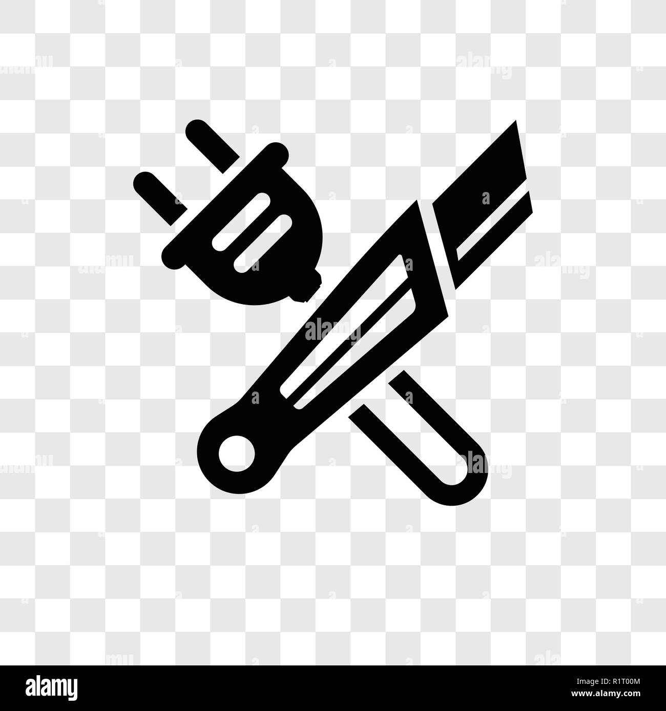 Cutter vector icon isolated on transparent background, Cutter ...