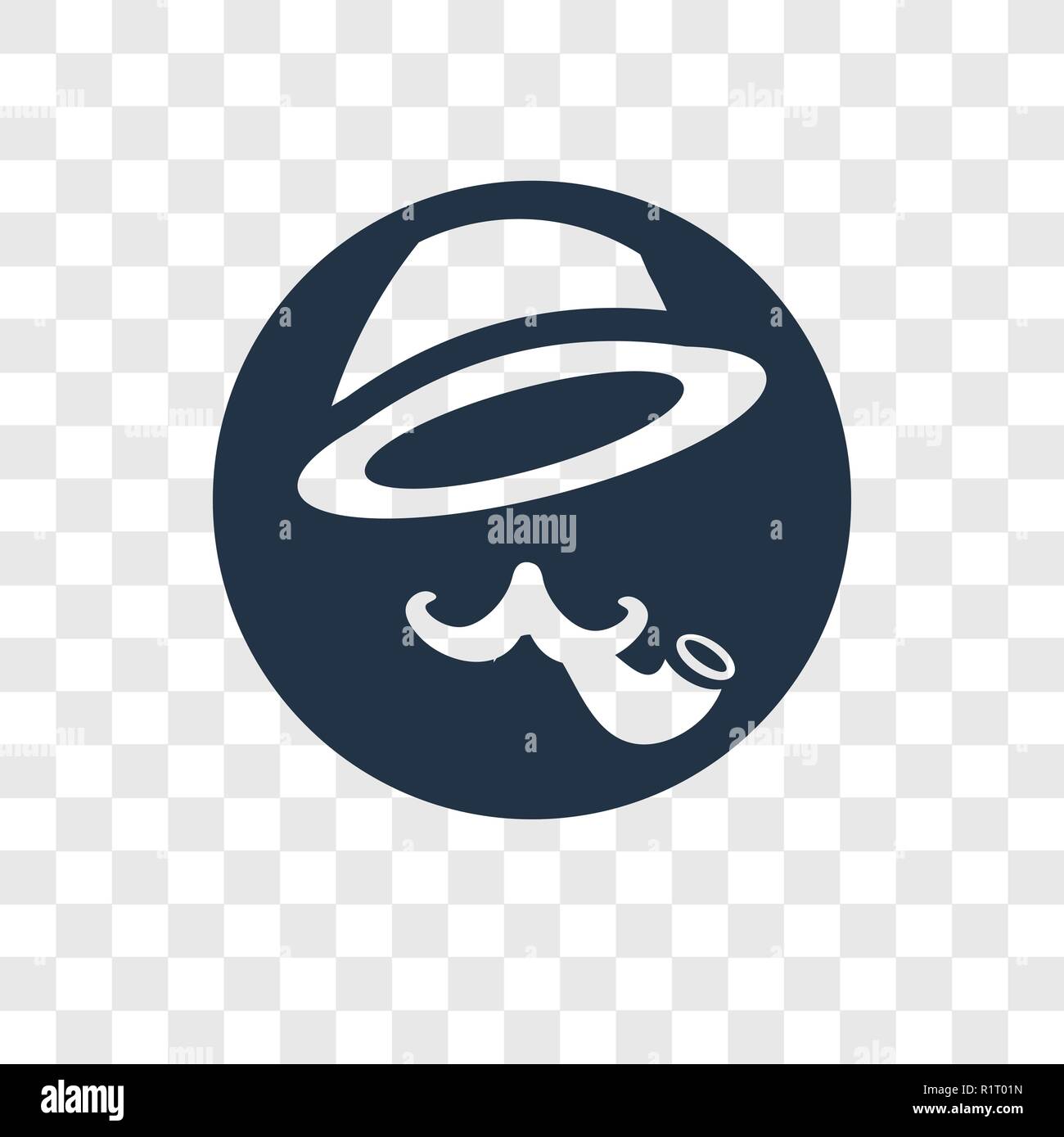 Sherlock holmes vector icon isolated on transparent background ...