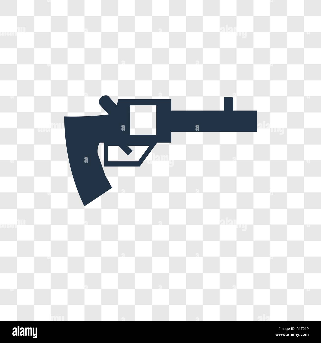 Revolver vector icon isolated on transparent background, Revolver ...