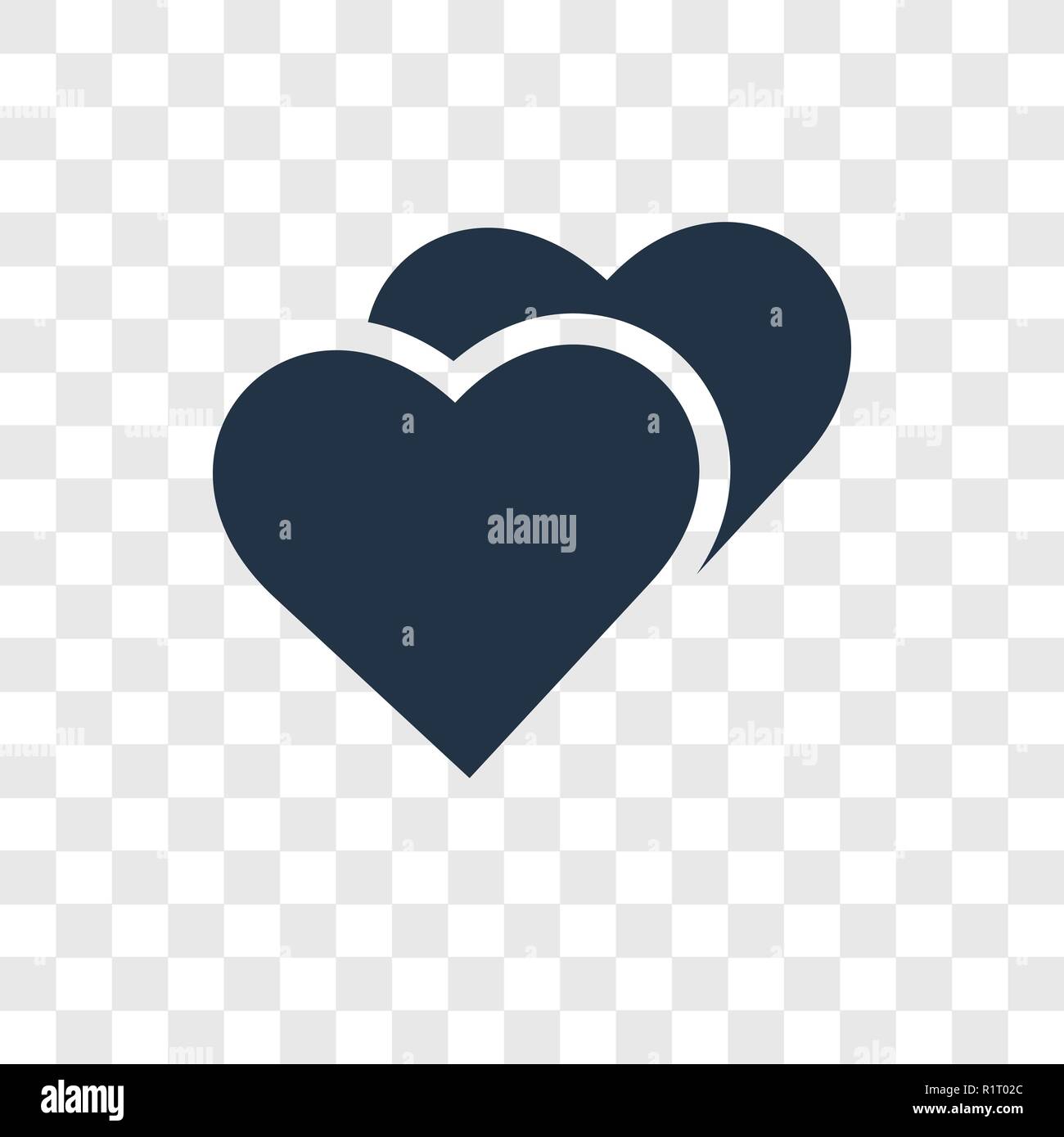 Love vector icon isolated on transparent background, Love transparency ...