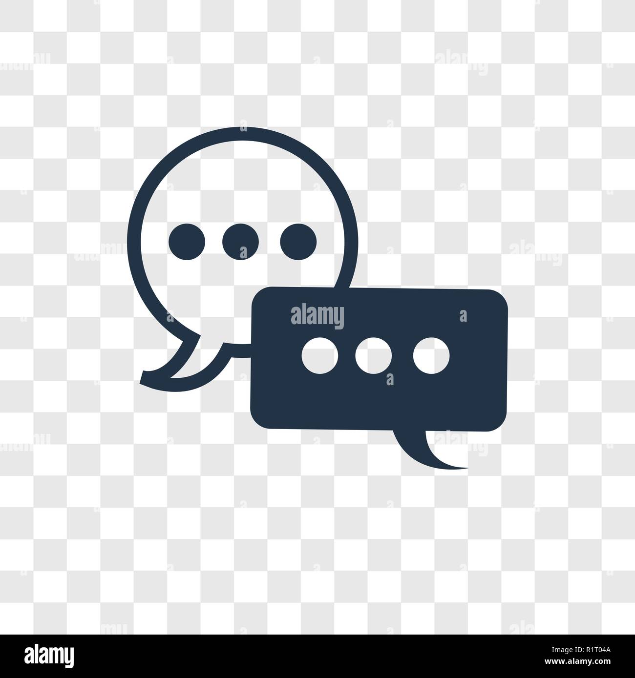 Chat vector icon isolated on transparent background, Chat transparency ...