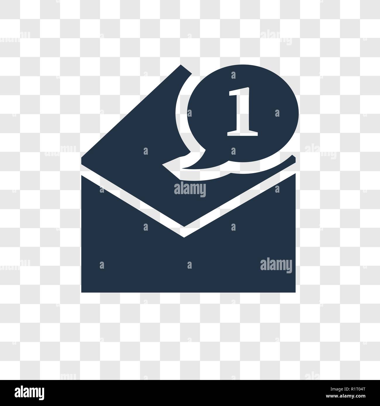 Mail vector icon isolated on transparent background, Mail transparency ...