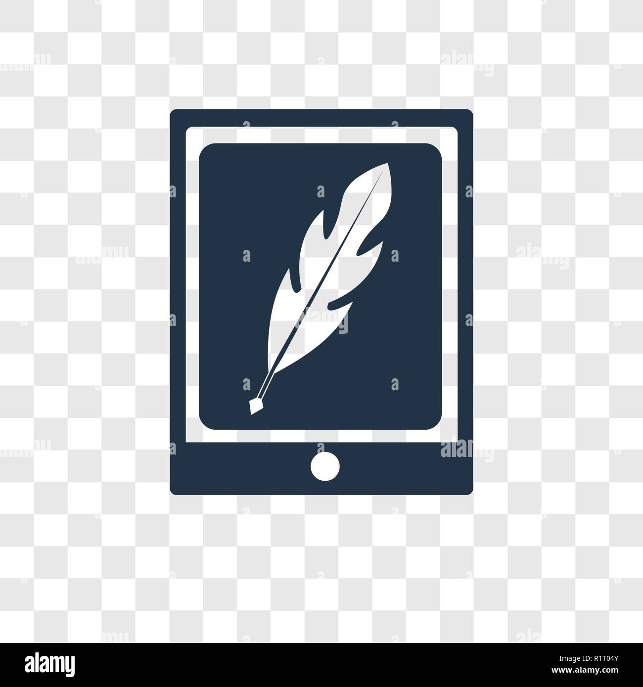 Ebook vector icon isolated on transparent background, Ebook ...