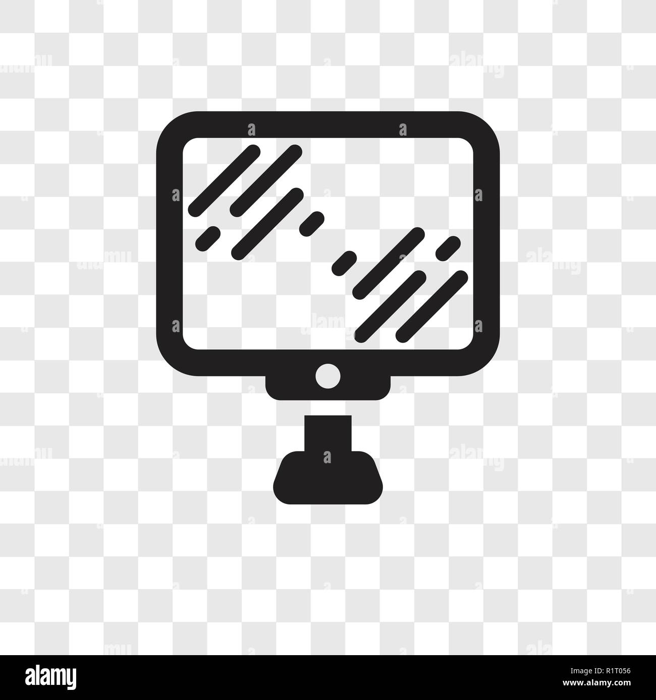 Personal Computer vector icon isolated on transparent background ...