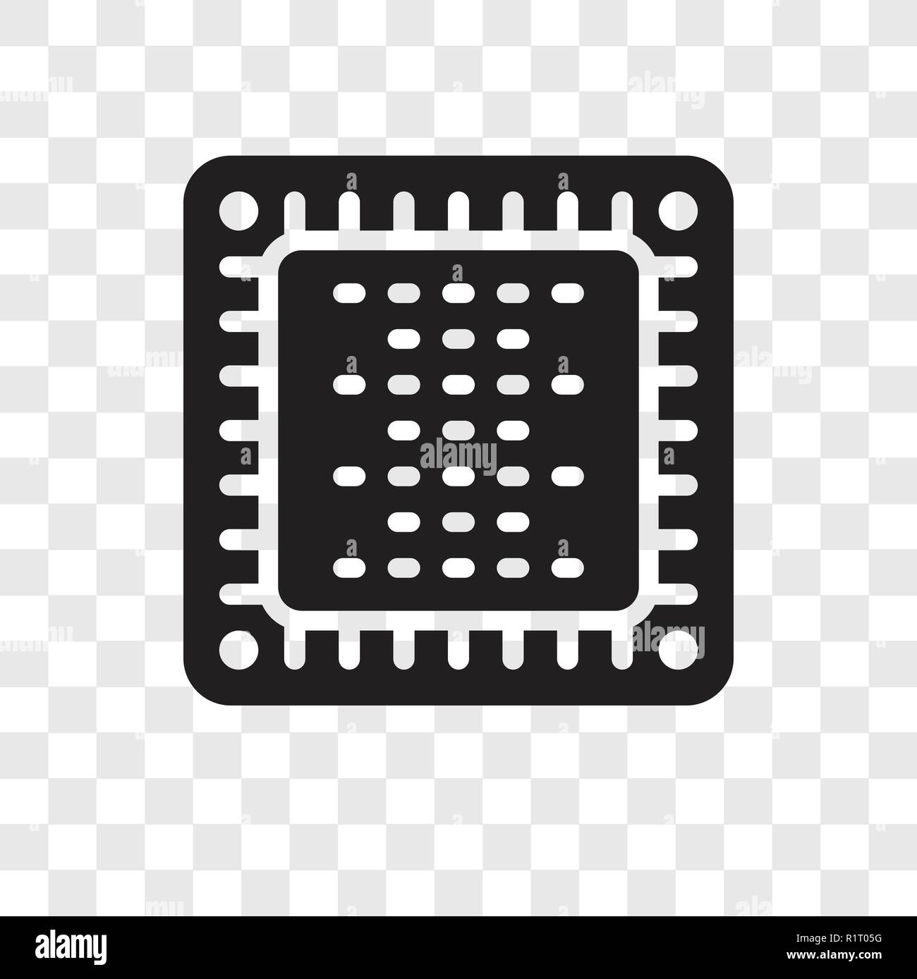 Chip vector icon isolated on transparent background, Chip transparency ...