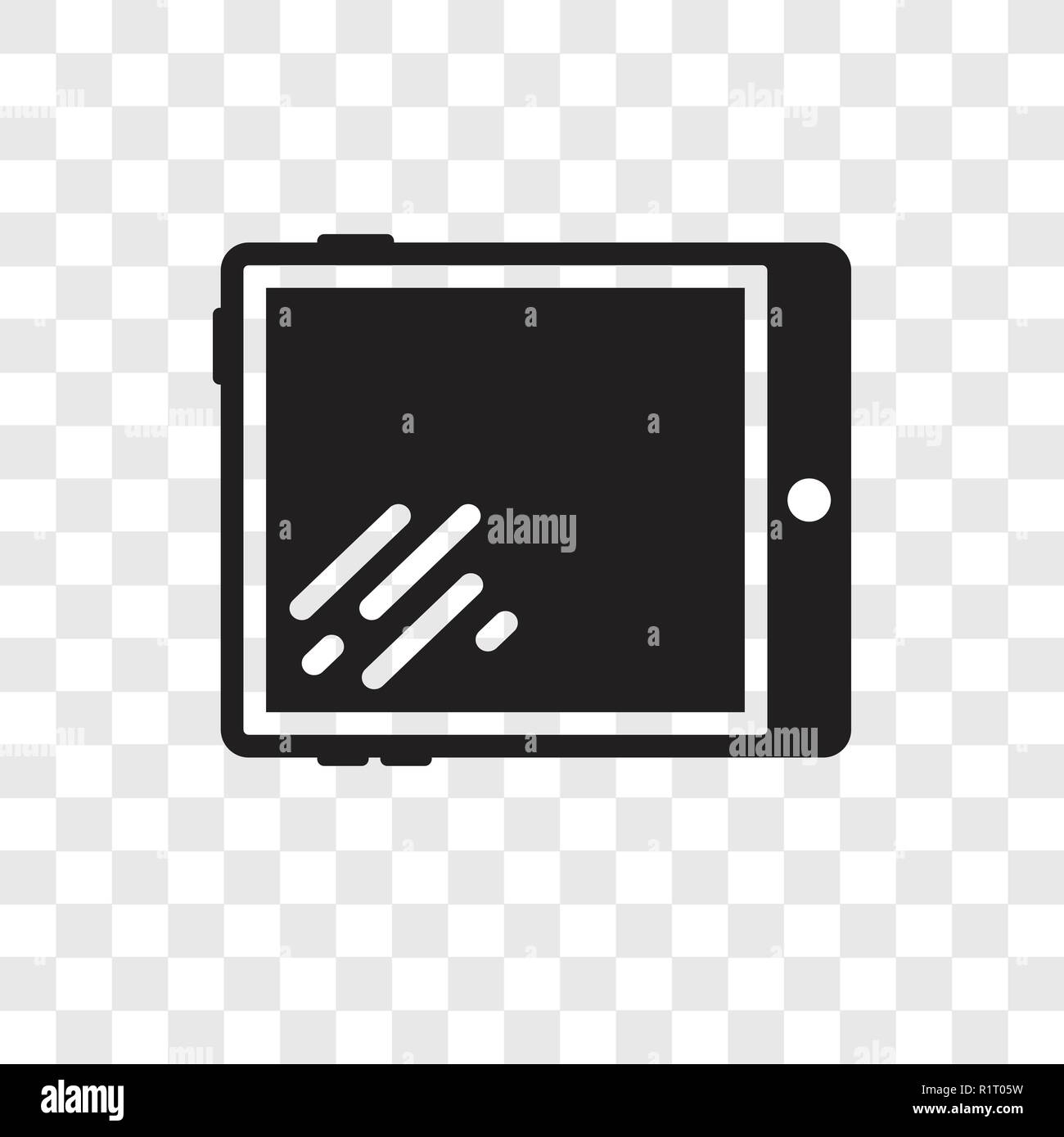 Tablet vector icon isolated on transparent background, Tablet ...