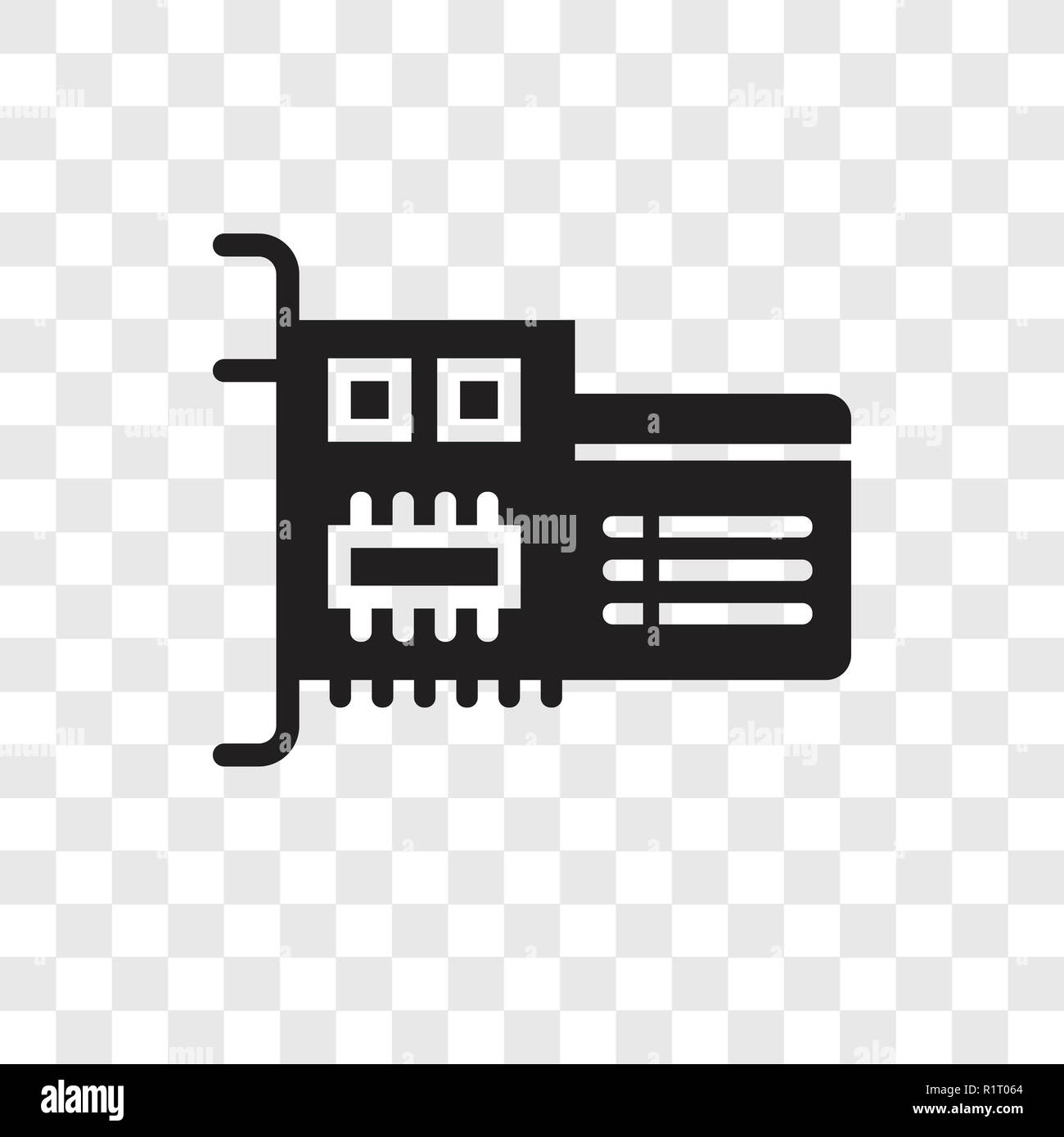 Sound card vector icon isolated on transparent background, Sound card ...