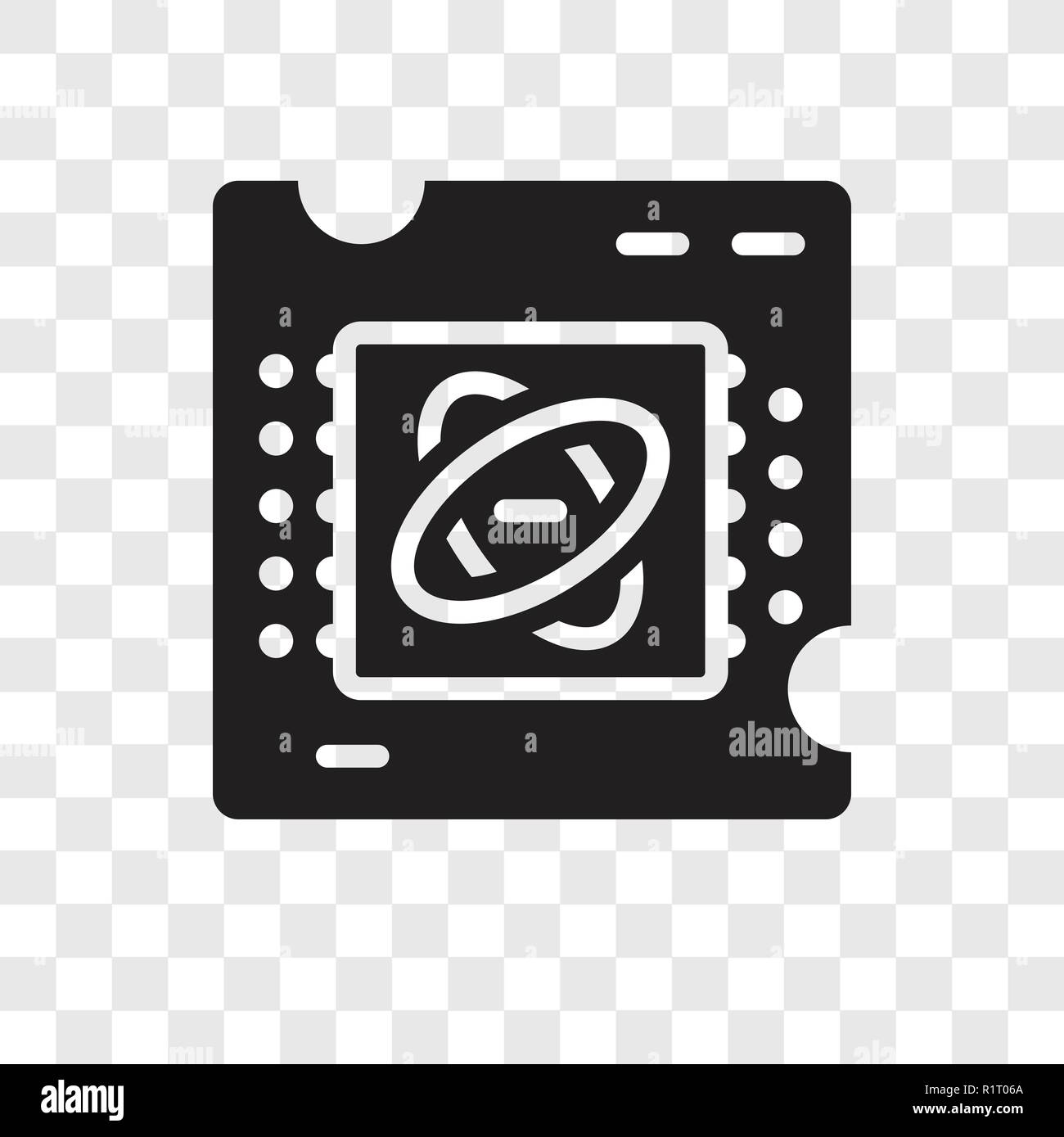 Chip vector icon isolated on transparent background, Chip transparency ...