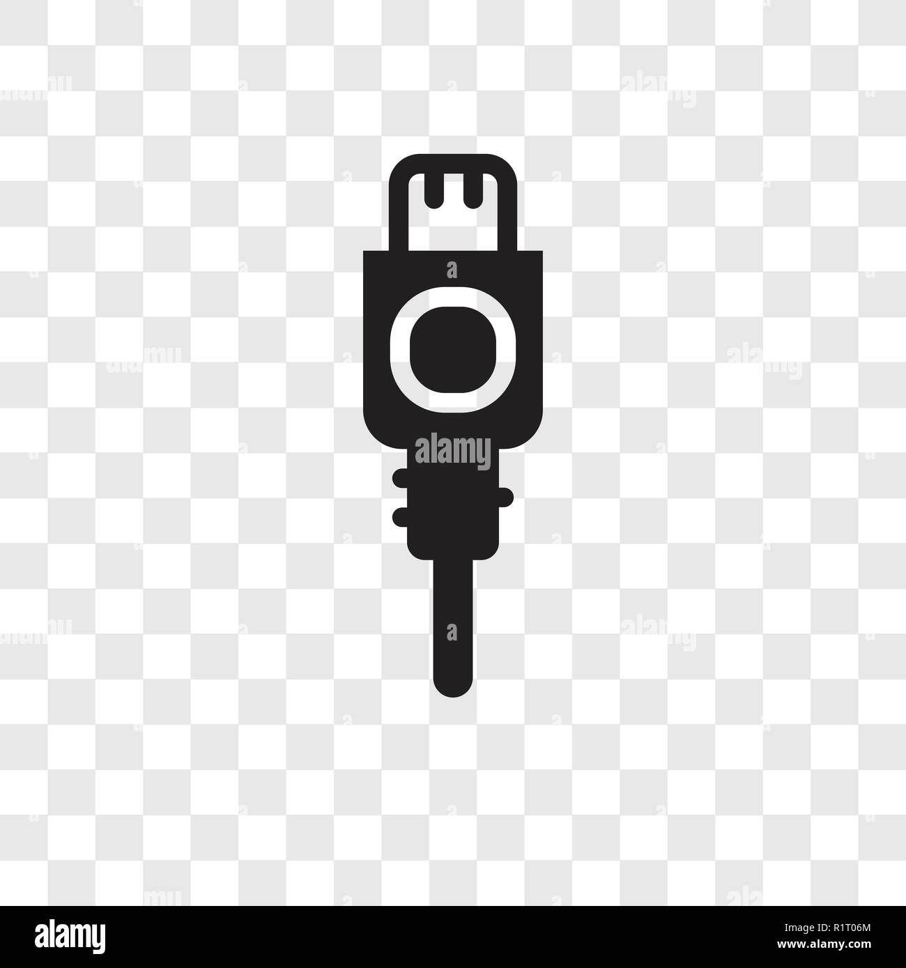 Charger vector icon isolated on transparent background, Charger ...