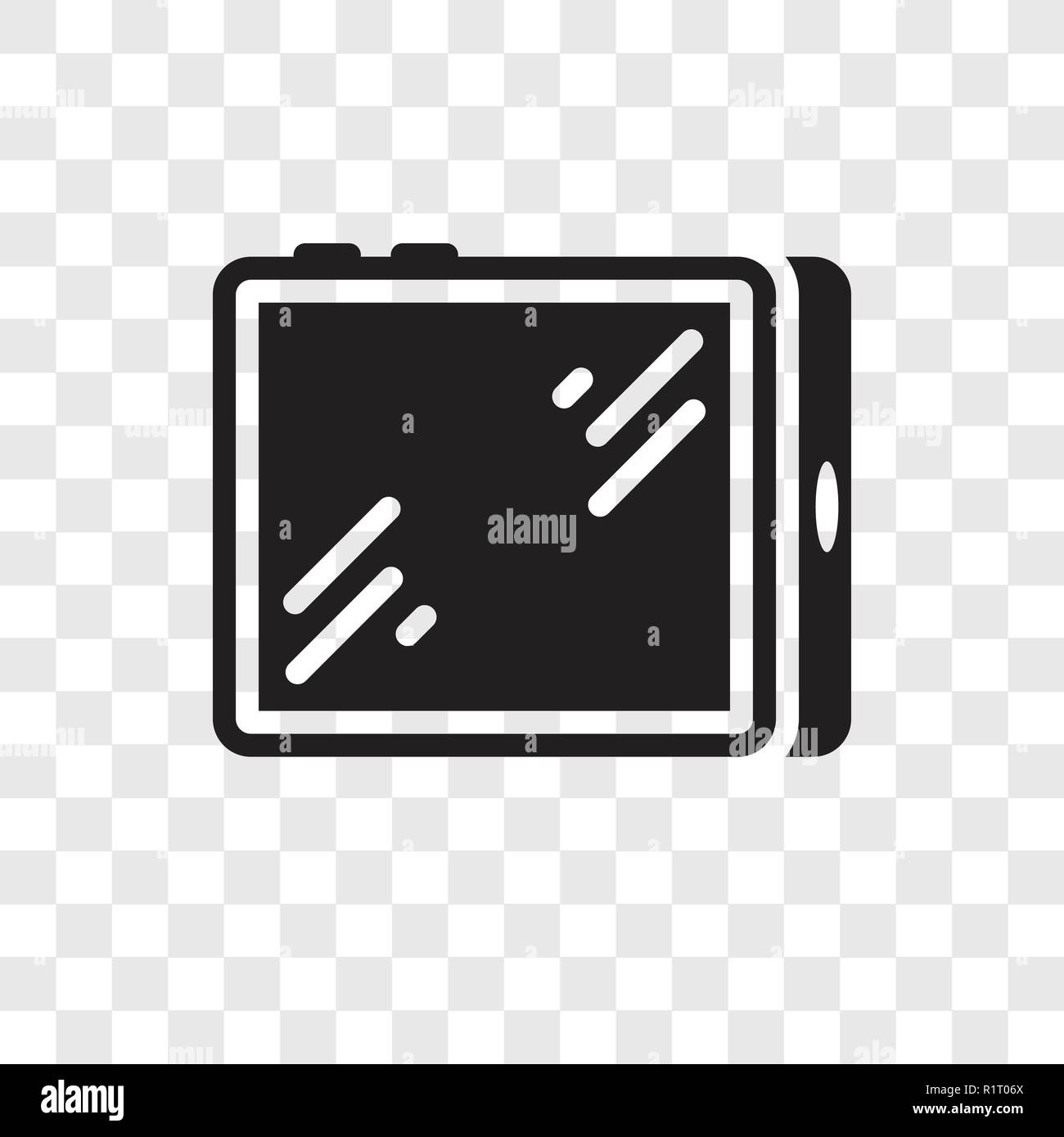 Tablet vector icon isolated on transparent background, Tablet ...