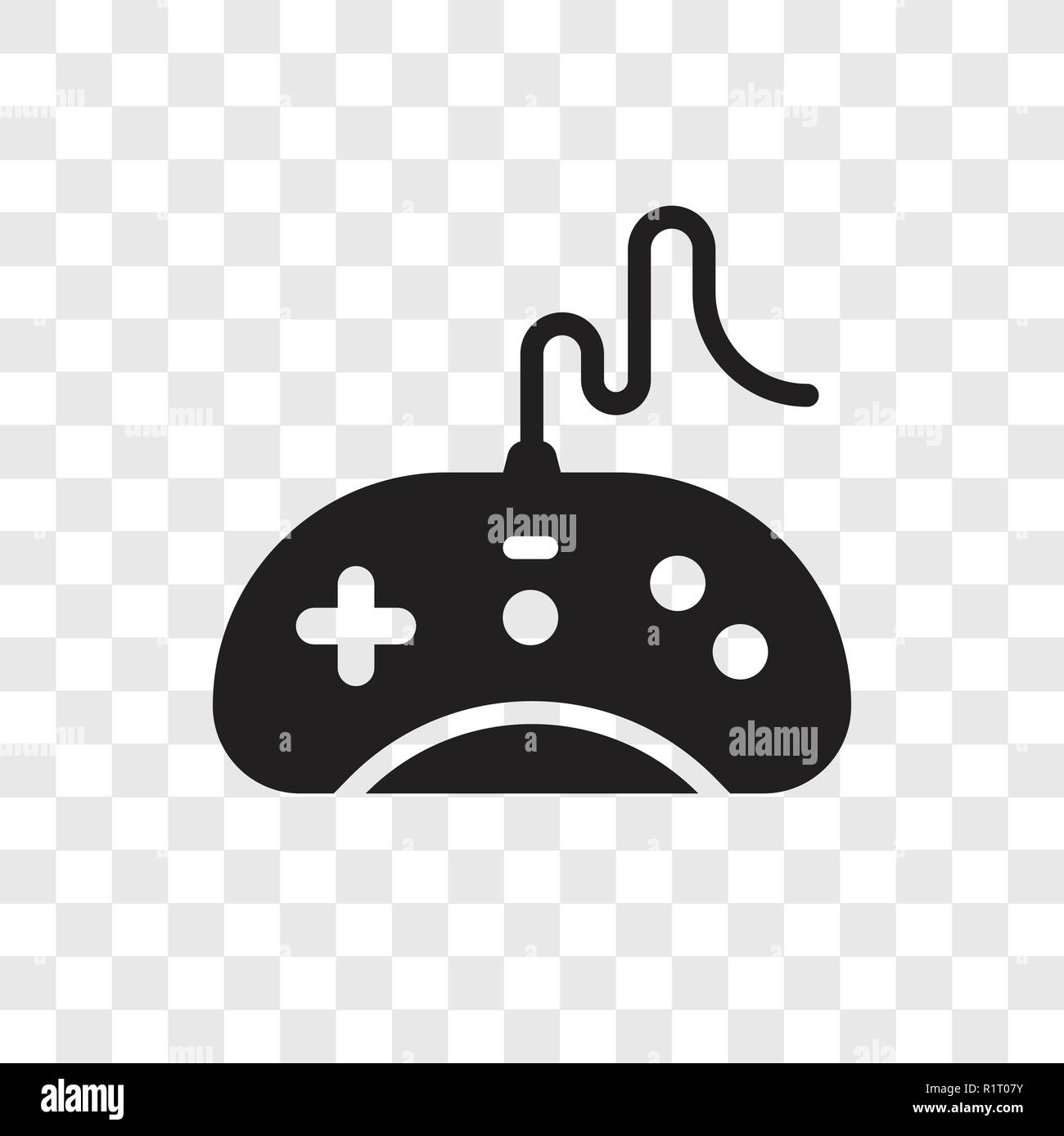 Game controller vector icon isolated on transparent background, Game ...
