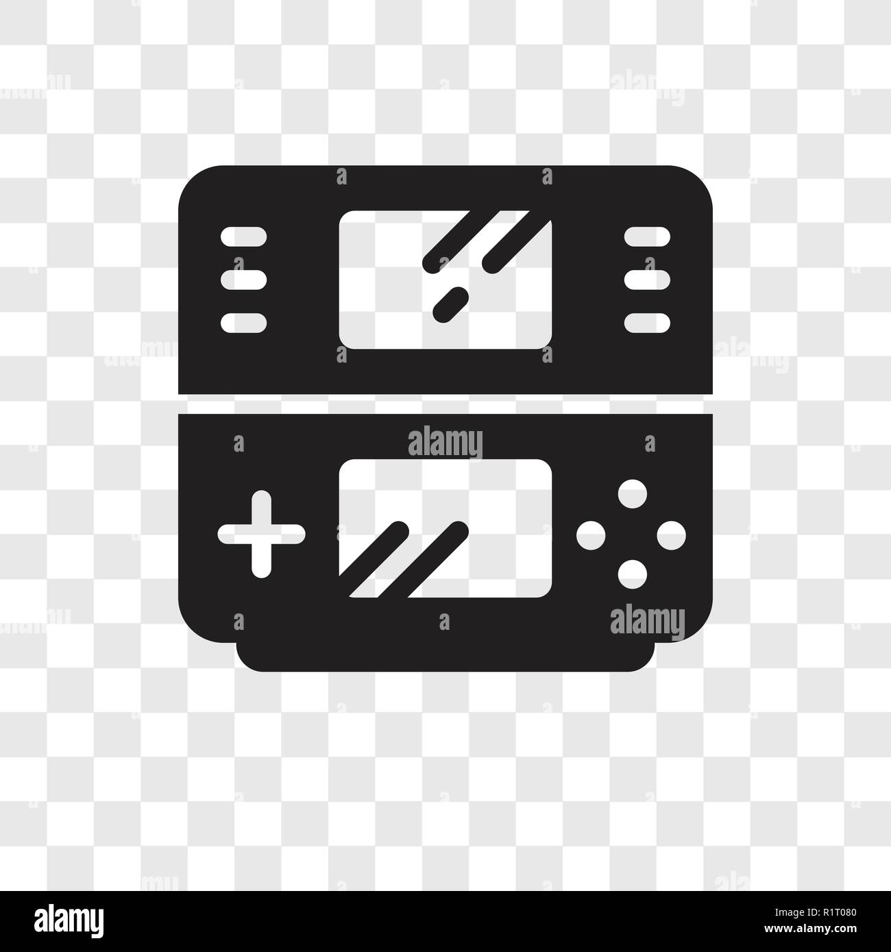 Game console vector icon isolated on transparent background, Game ...