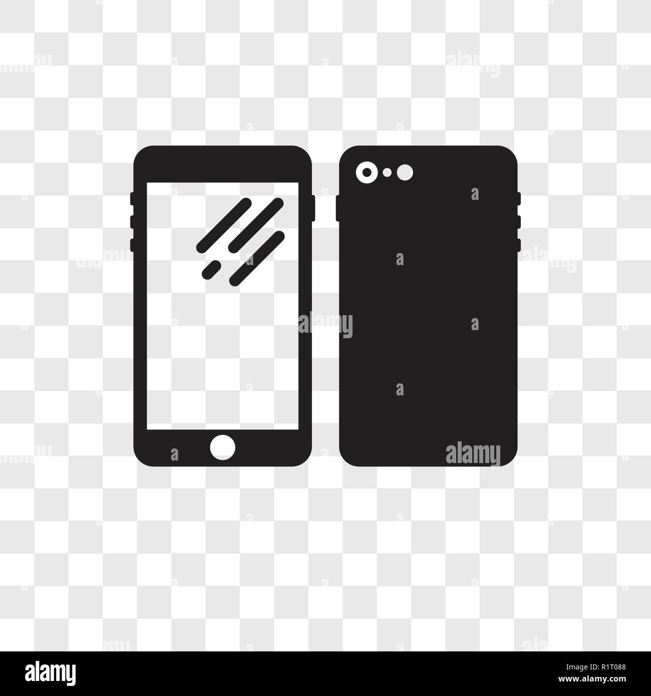 Phones vector icon isolated on transparent background, Phones ...