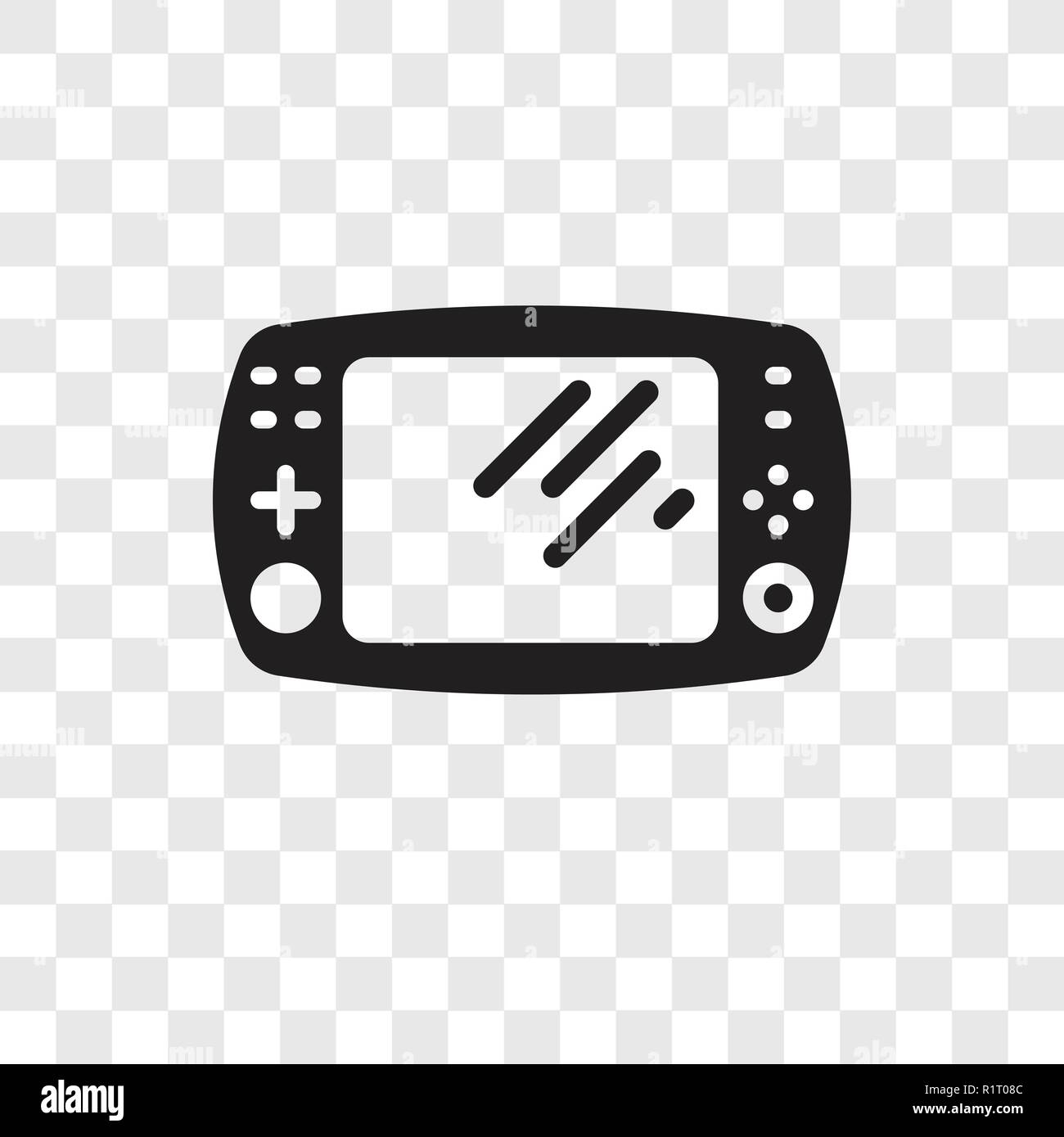 Game console vector icon isolated on transparent background, Game ...