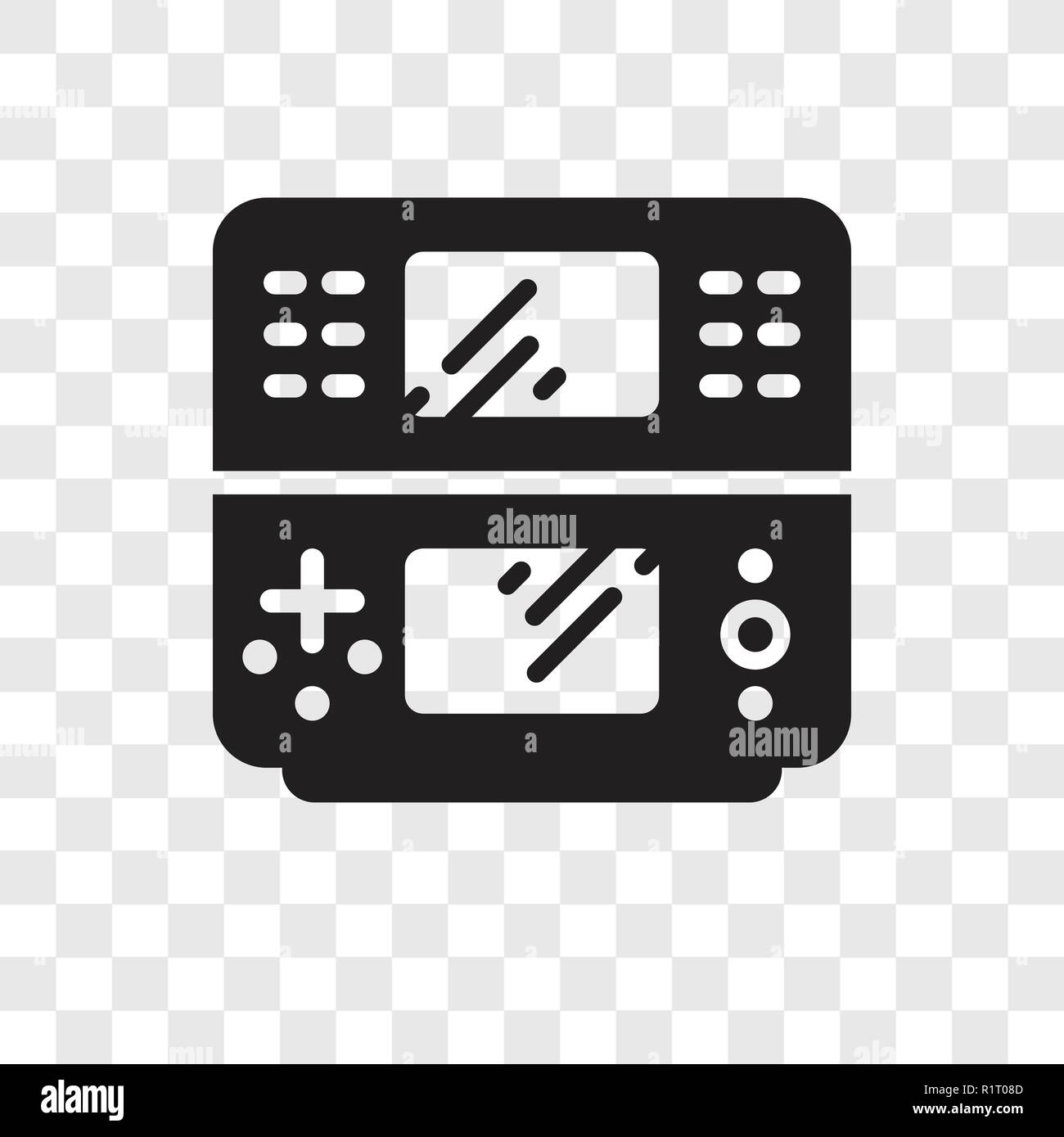 Game console vector icon isolated on transparent background, Game ...