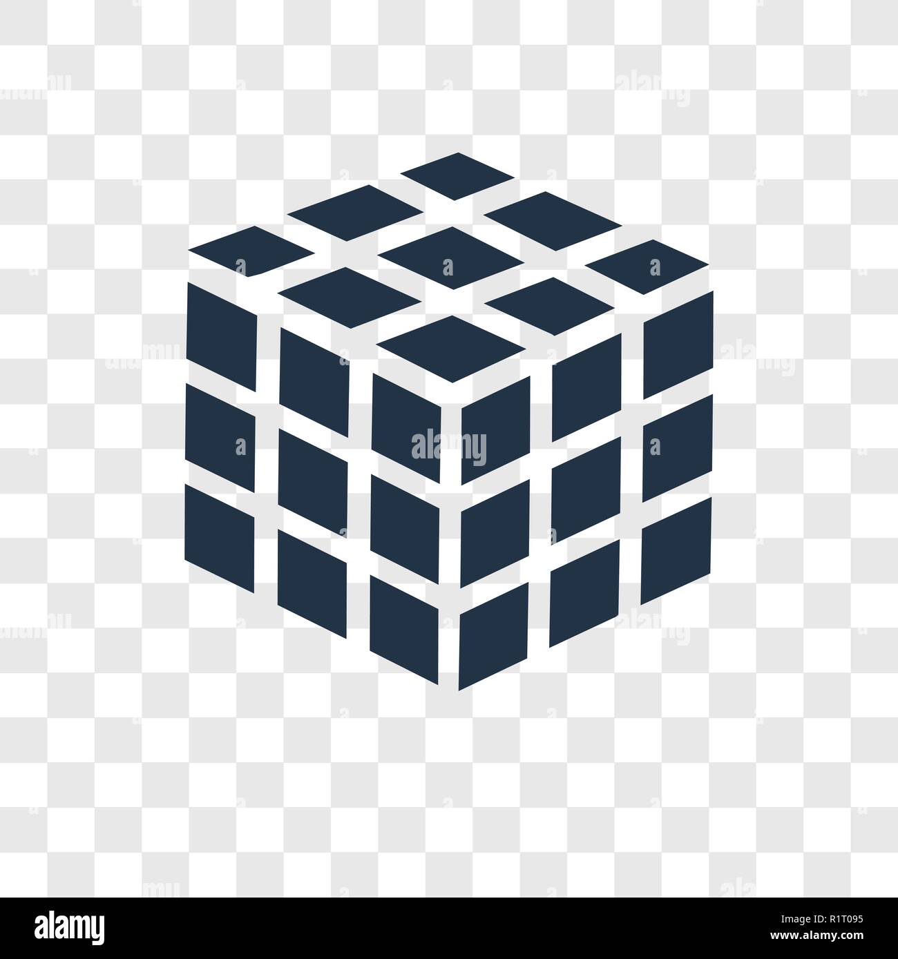 Thinking game toy vector icon isolated on transparent background ...