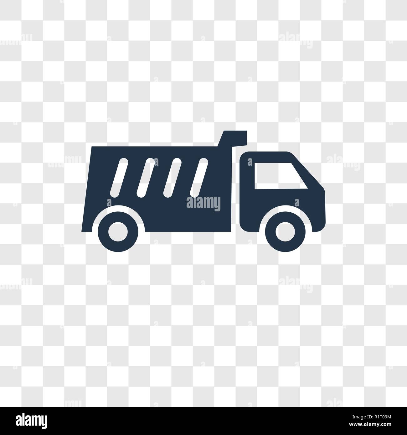 Dump truck toy vector icon isolated on transparent background, Dump ...