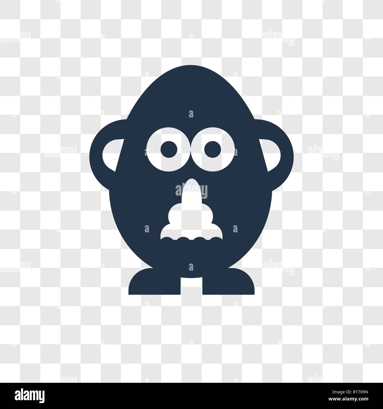 Mr potato toy vector icon isolated on transparent background, Mr potato ...