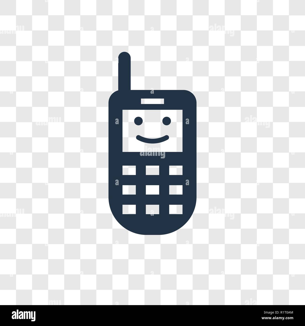 Phone toy vector icon isolated on transparent background, Phone toy ...