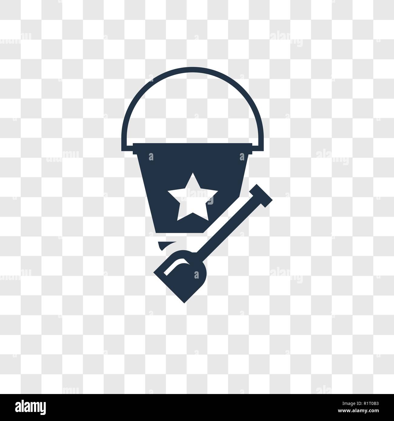 Bucket toy vector icon isolated on transparent background, Bucket toy ...