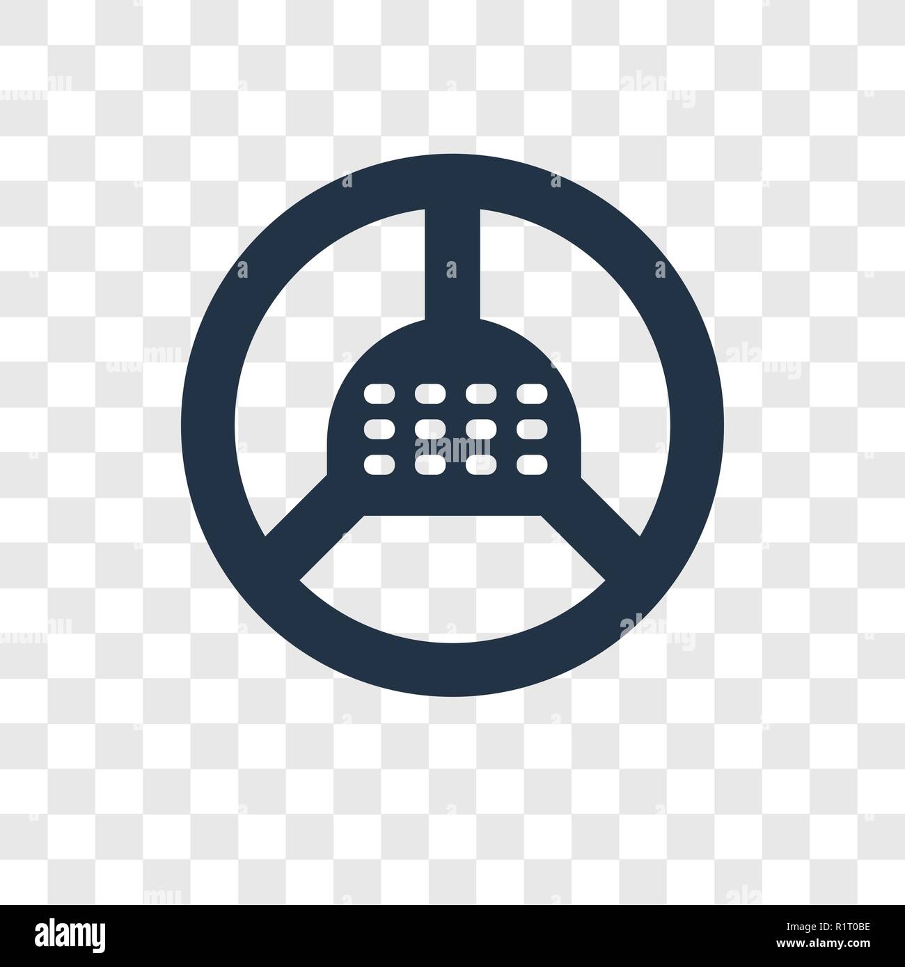 Steering wheel toy vector icon isolated on transparent background ...