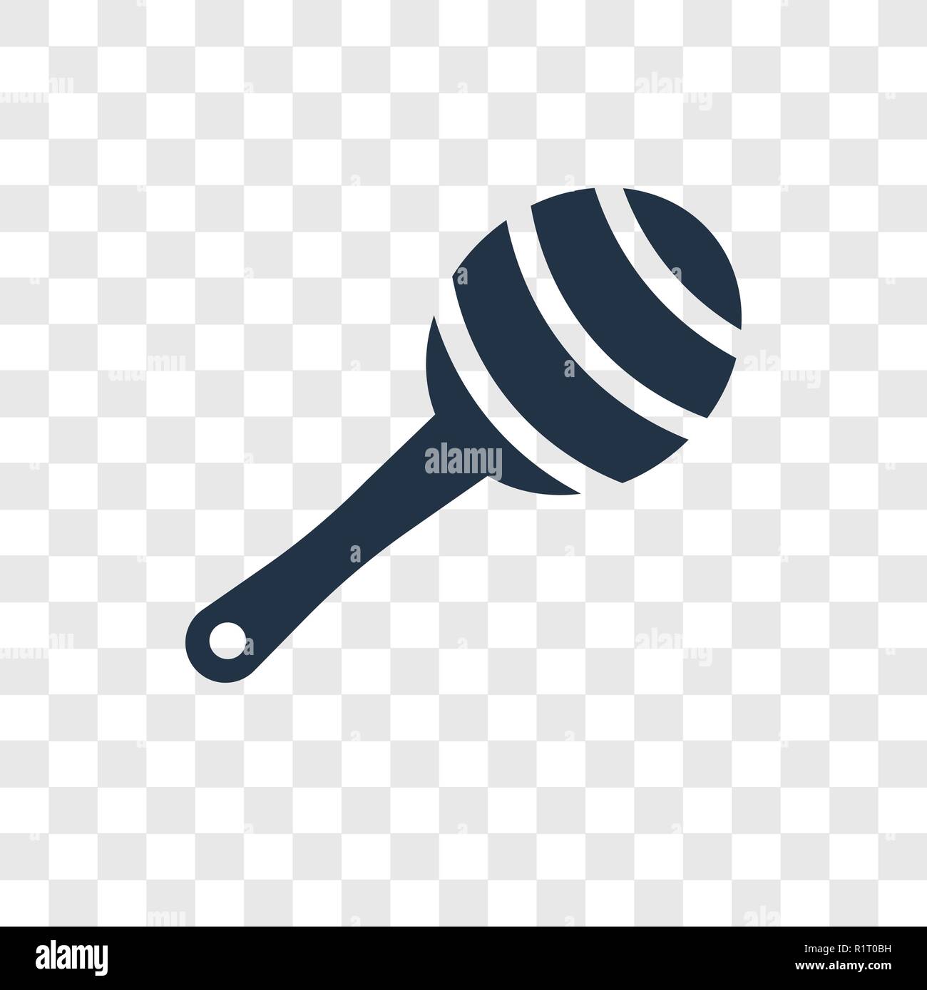 Rattle toy vector icon isolated on transparent background, Rattle toy ...
