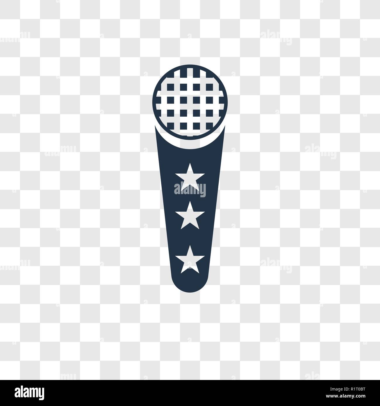 Microphone toy vector icon isolated on transparent background ...