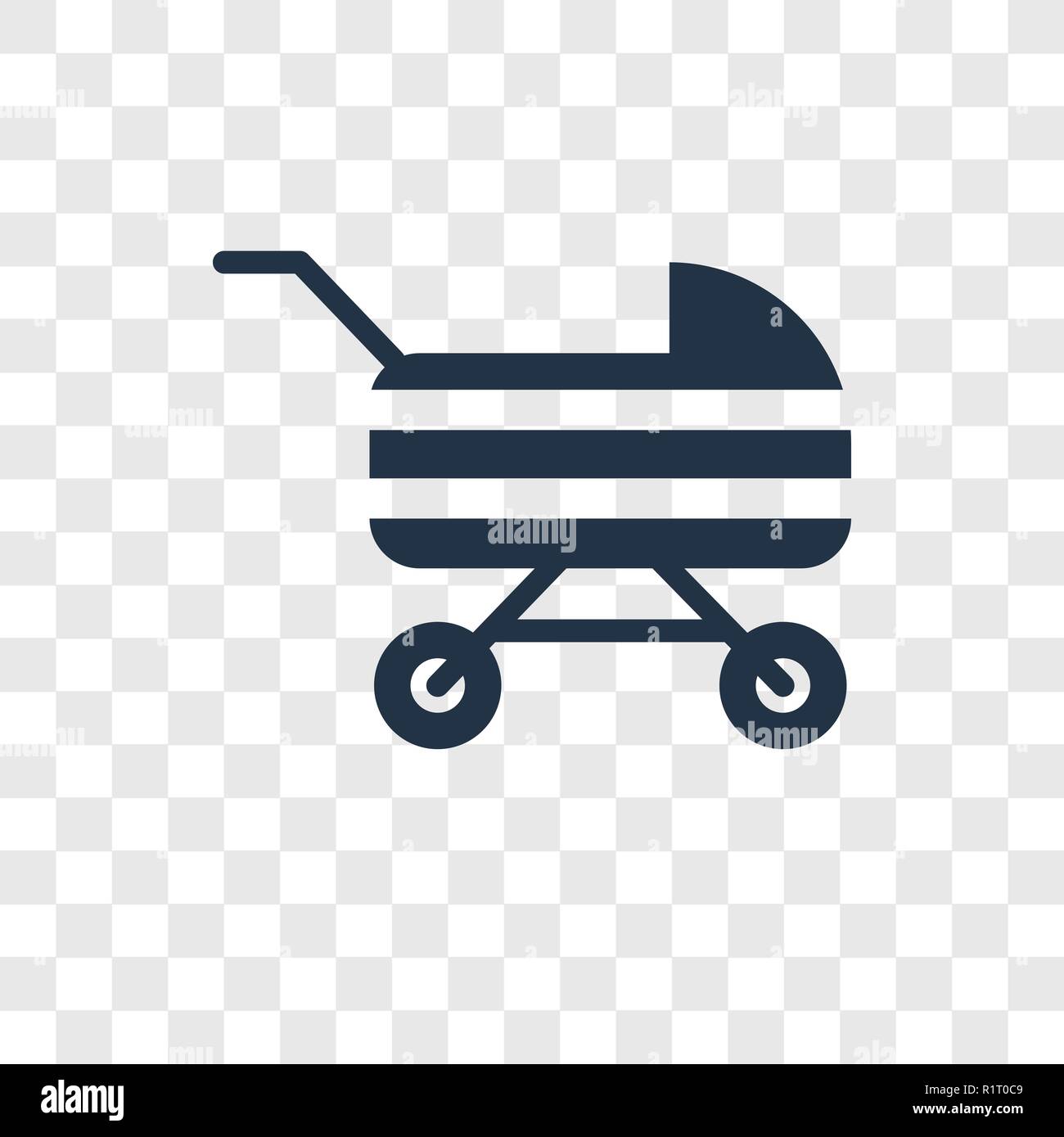 Pram toy vector icon isolated on transparent background, Pram toy ...