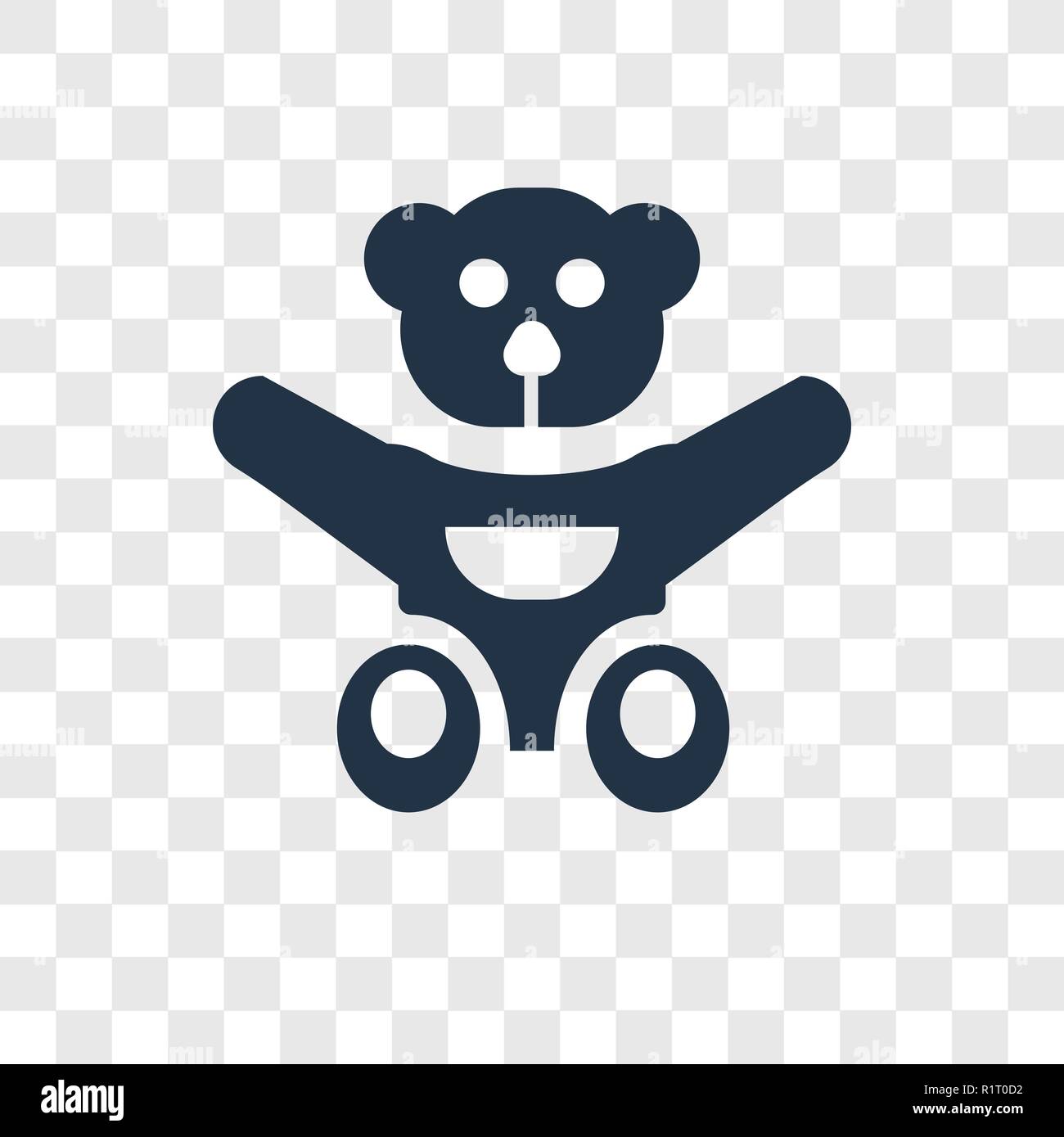 Teddy bear toy vector icon isolated on transparent background, Teddy ...