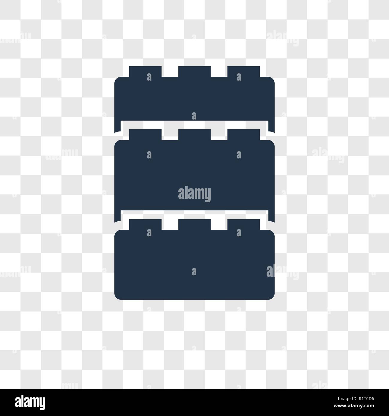 Blocks toy vector icon isolated on transparent background, Blocks toy ...