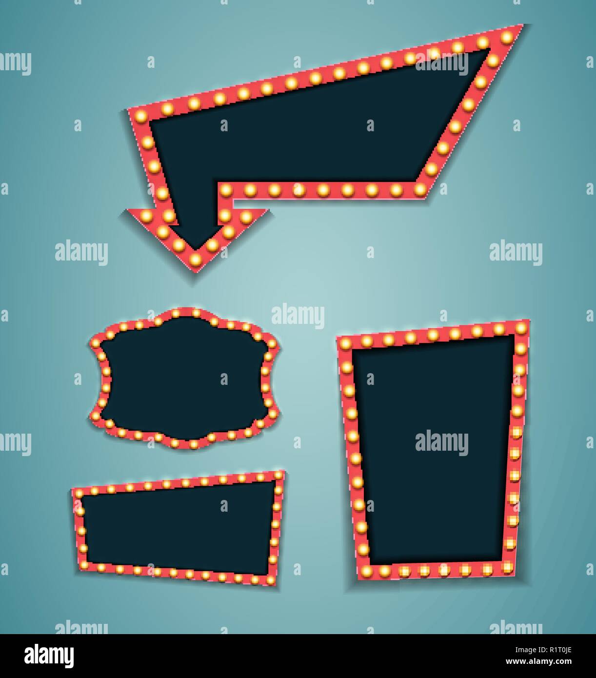 Vintage 3d light retro frame. Vector Illustration Stock Vector Image ...