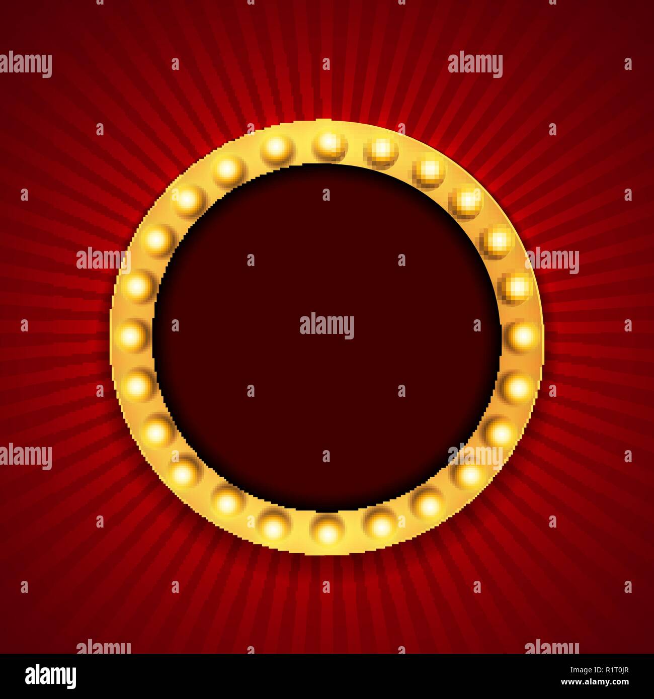 Vintage 3d light retro frame. Vector Illustration Stock Vector Image ...