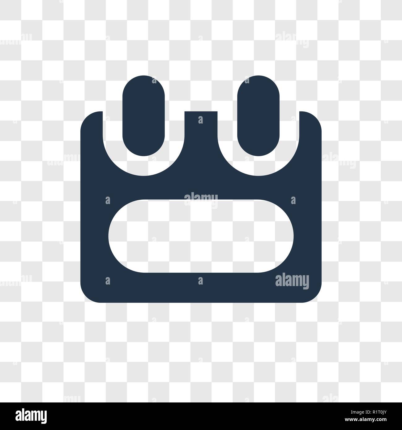 Calendar vector icon isolated on transparent background, Calendar ...