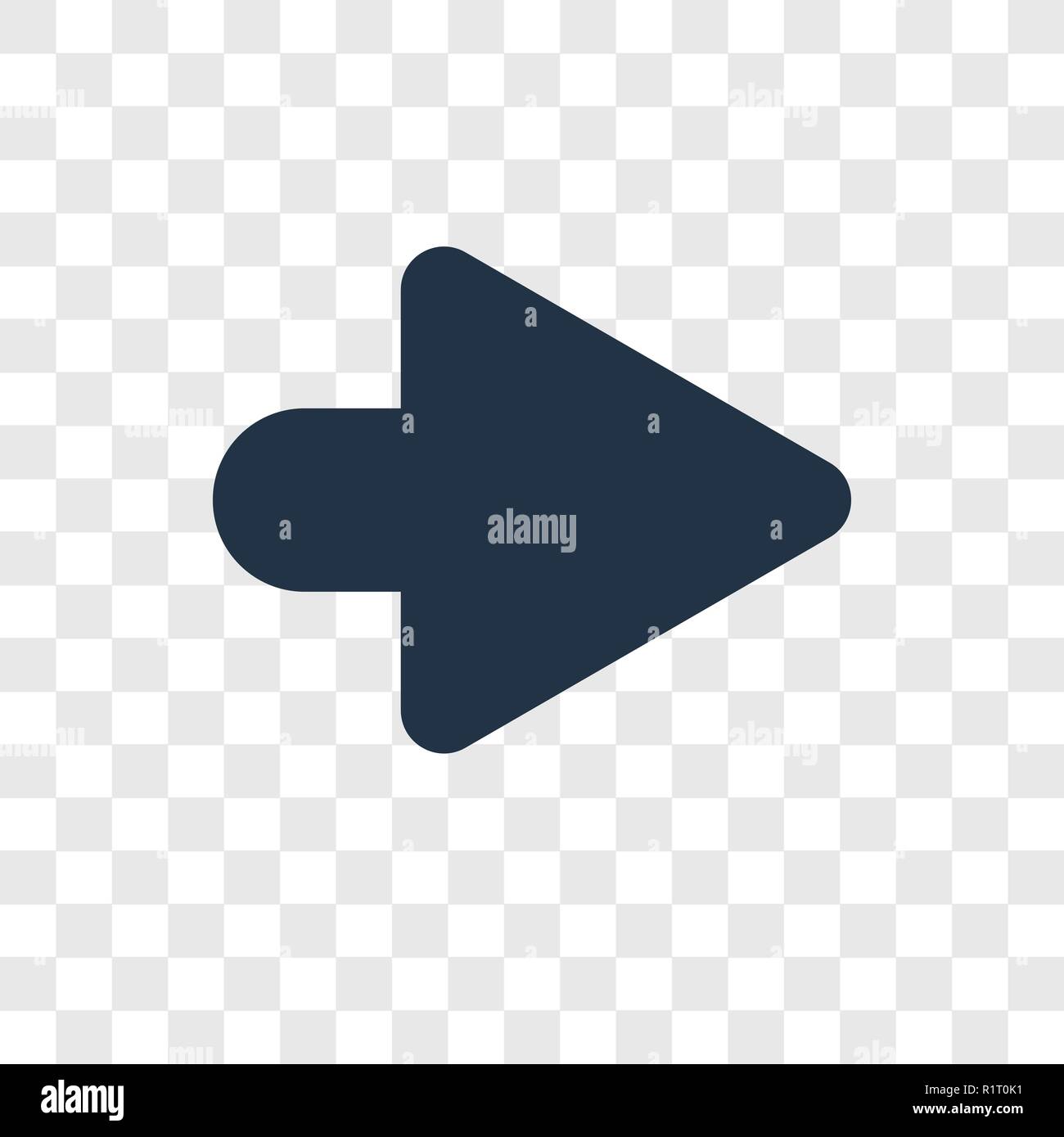 Right arrow vector icon isolated on transparent background, Right arrow ...