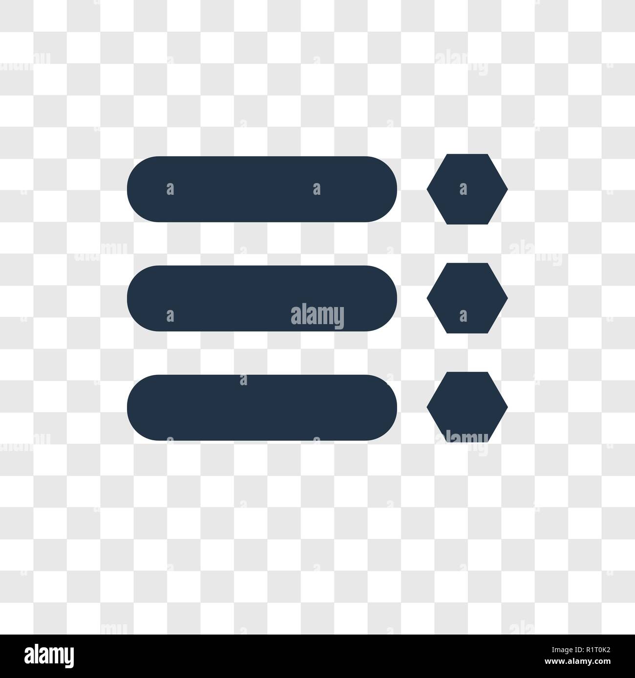 List vector icon isolated on transparent background, List transparency ...