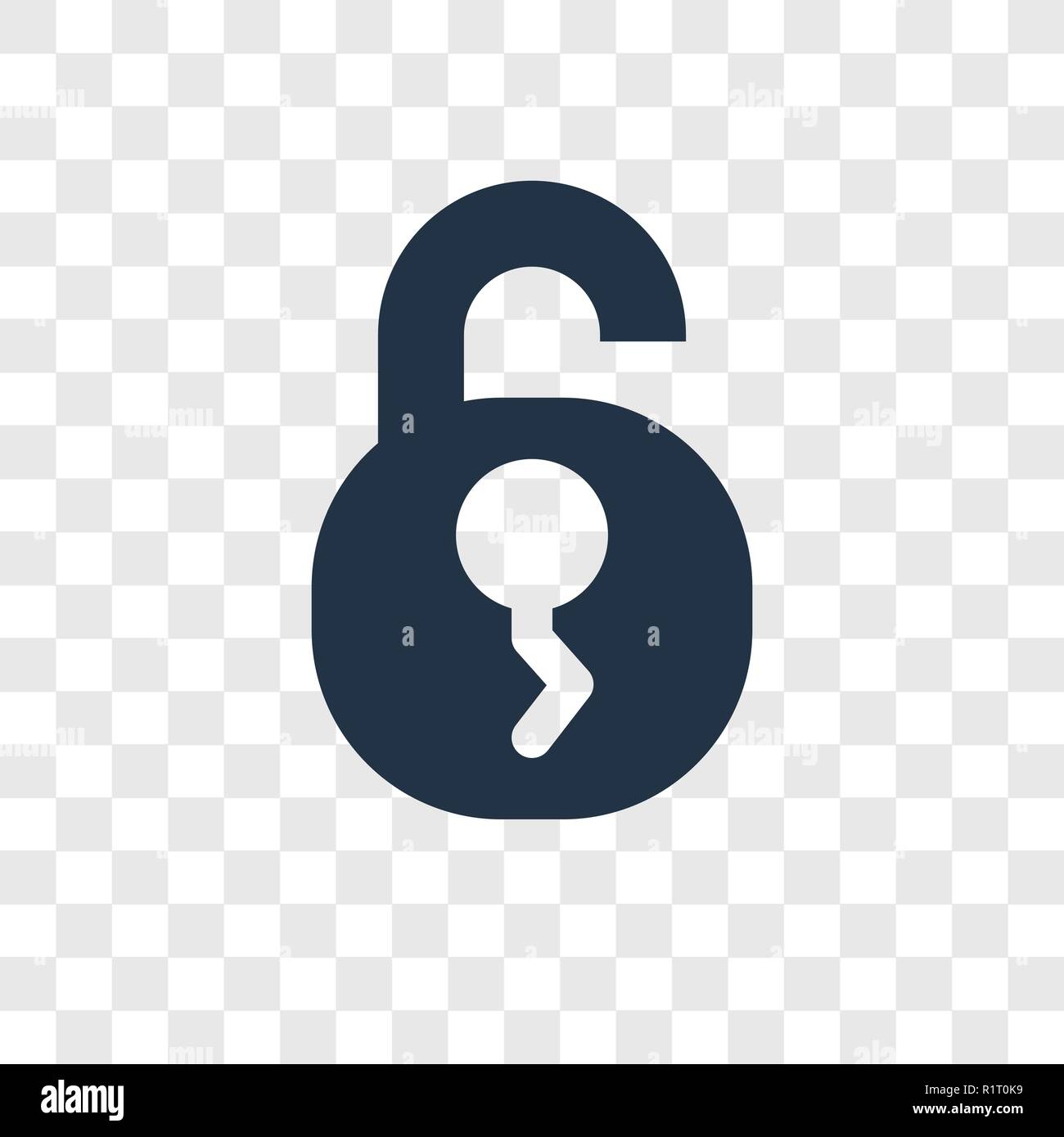 Padlock vector icon isolated on transparent background, Padlock ...