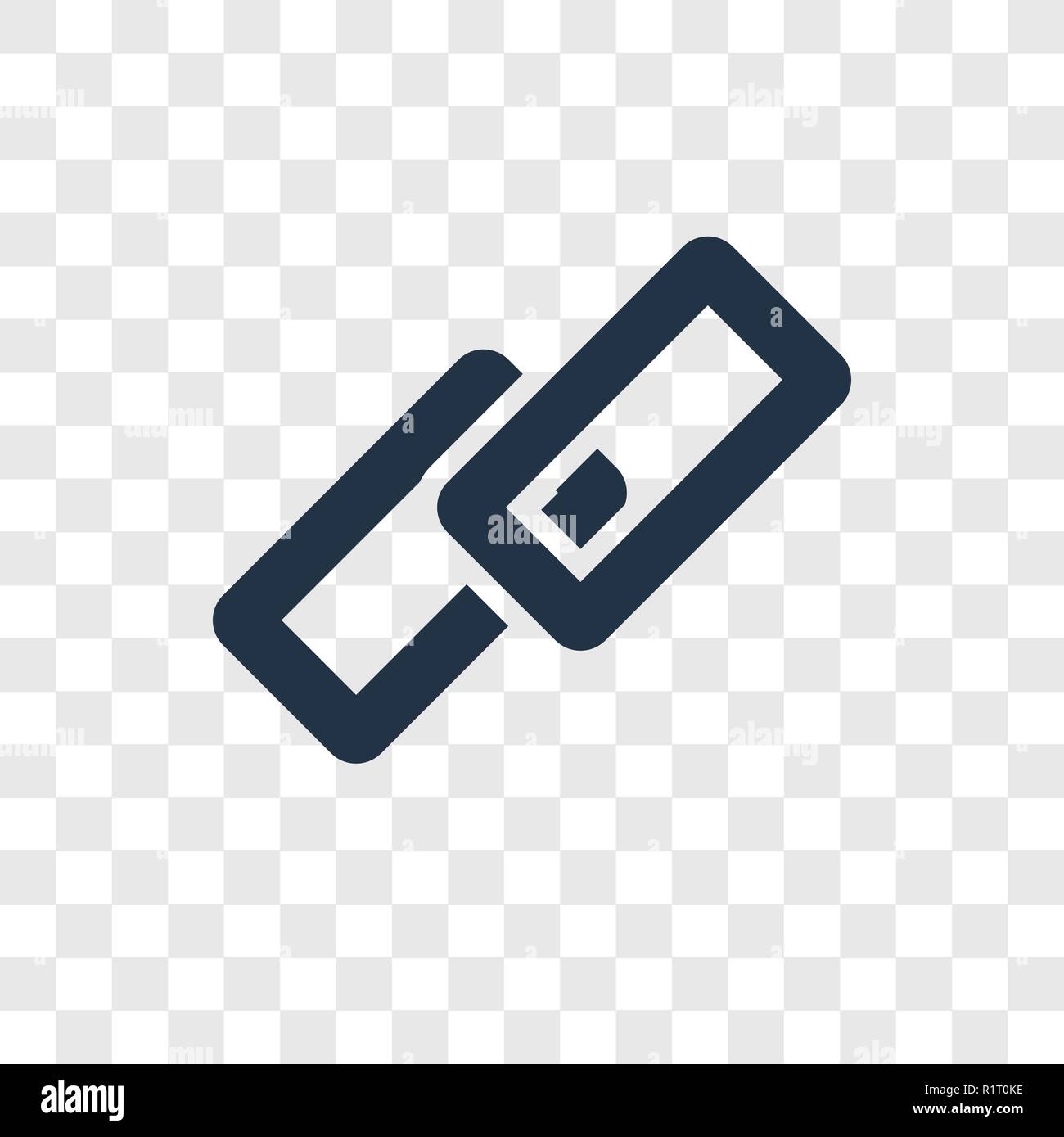 Link vector icon isolated on transparent background, Link transparency ...