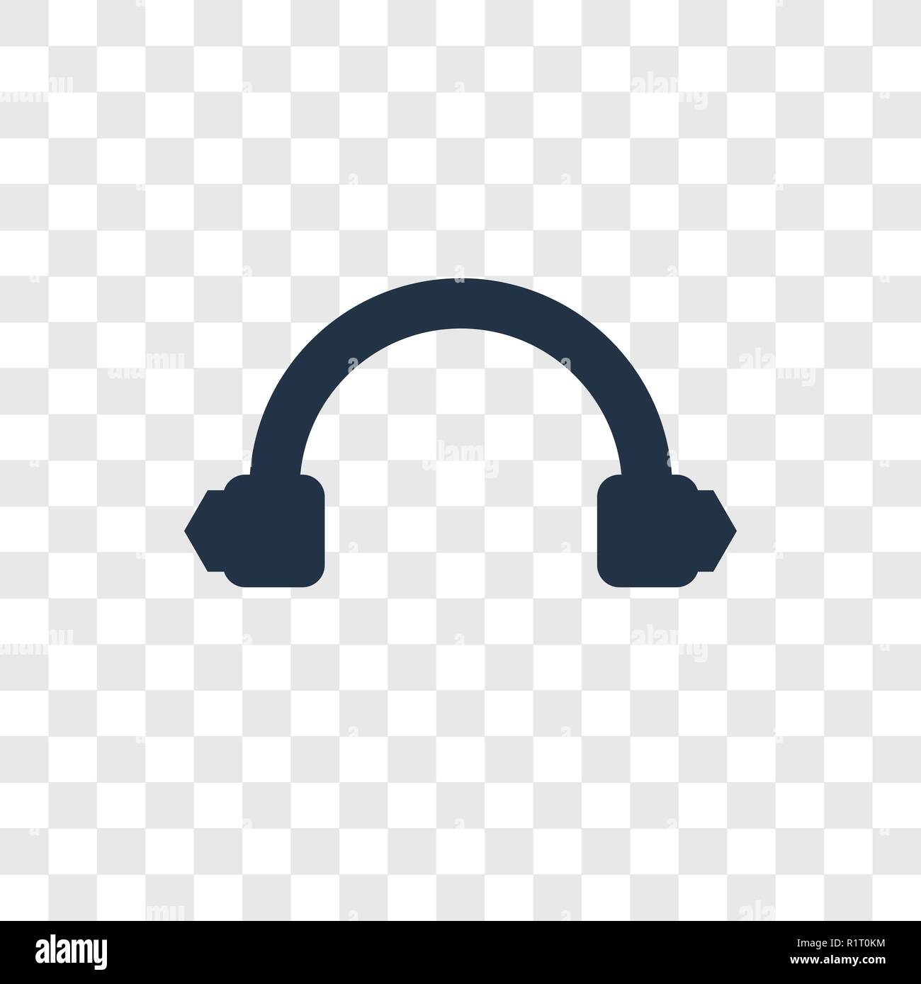 Headphones vector icon isolated on transparent background, Headphones ...