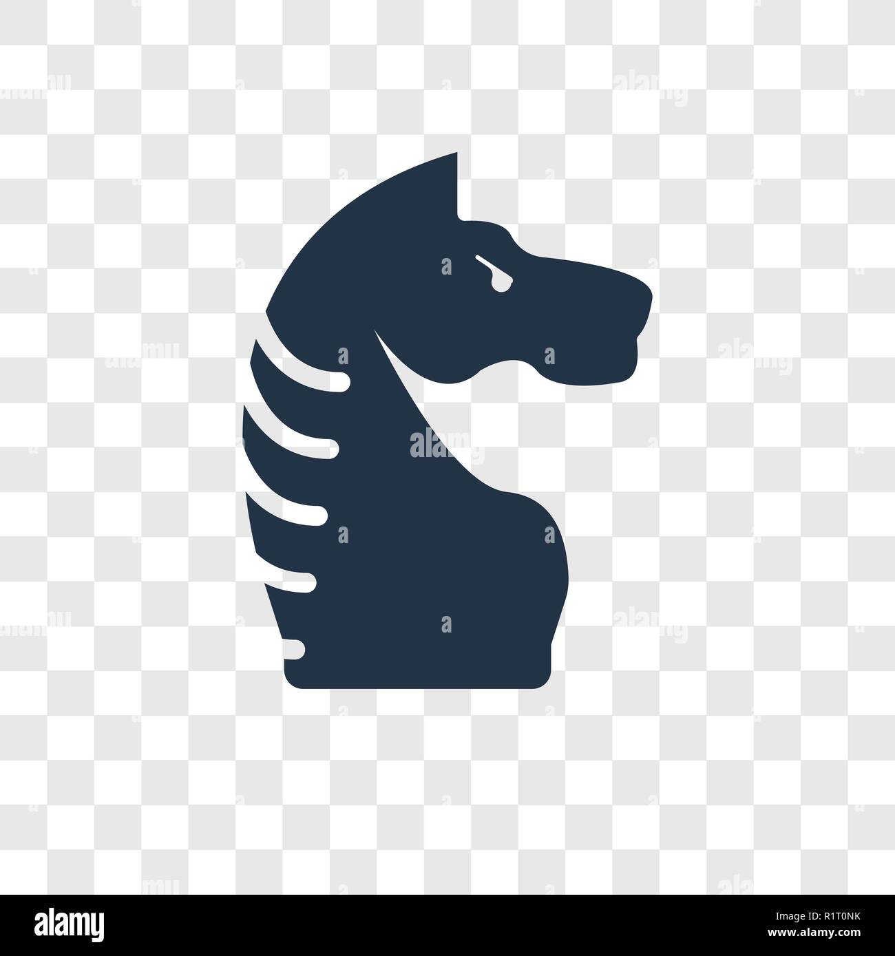 Chessplayer vector icon isolated on transparent background, Chessplayer ...