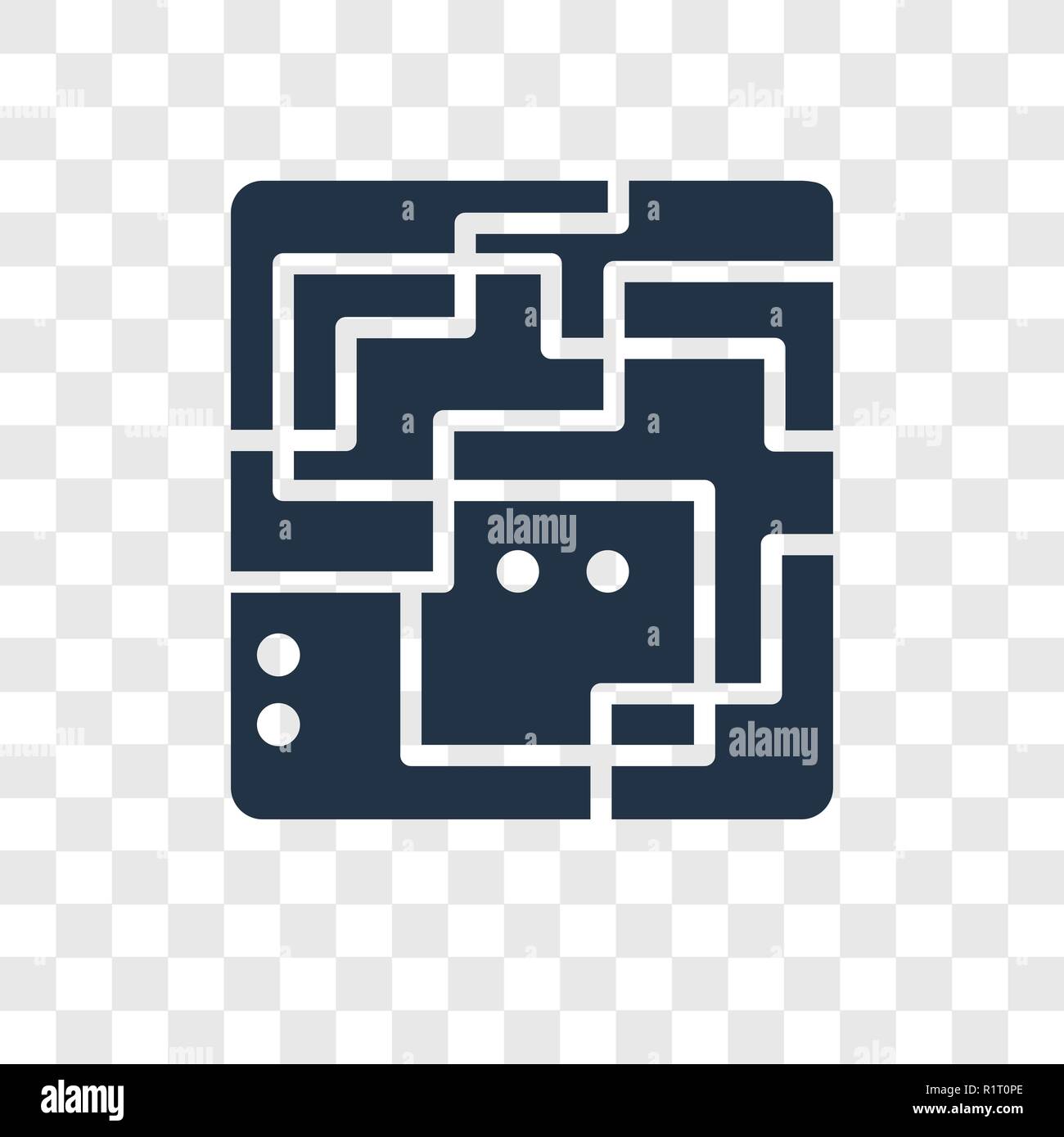 Maze vector icon isolated on transparent background, Maze transparency ...