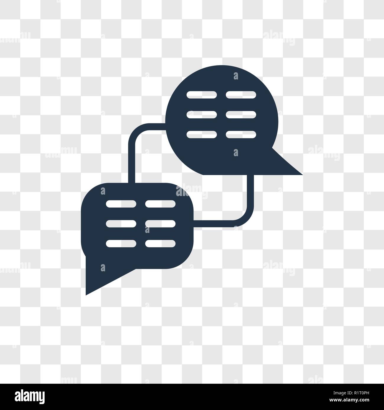 Chat vector icon isolated on transparent background, Chat transparency ...