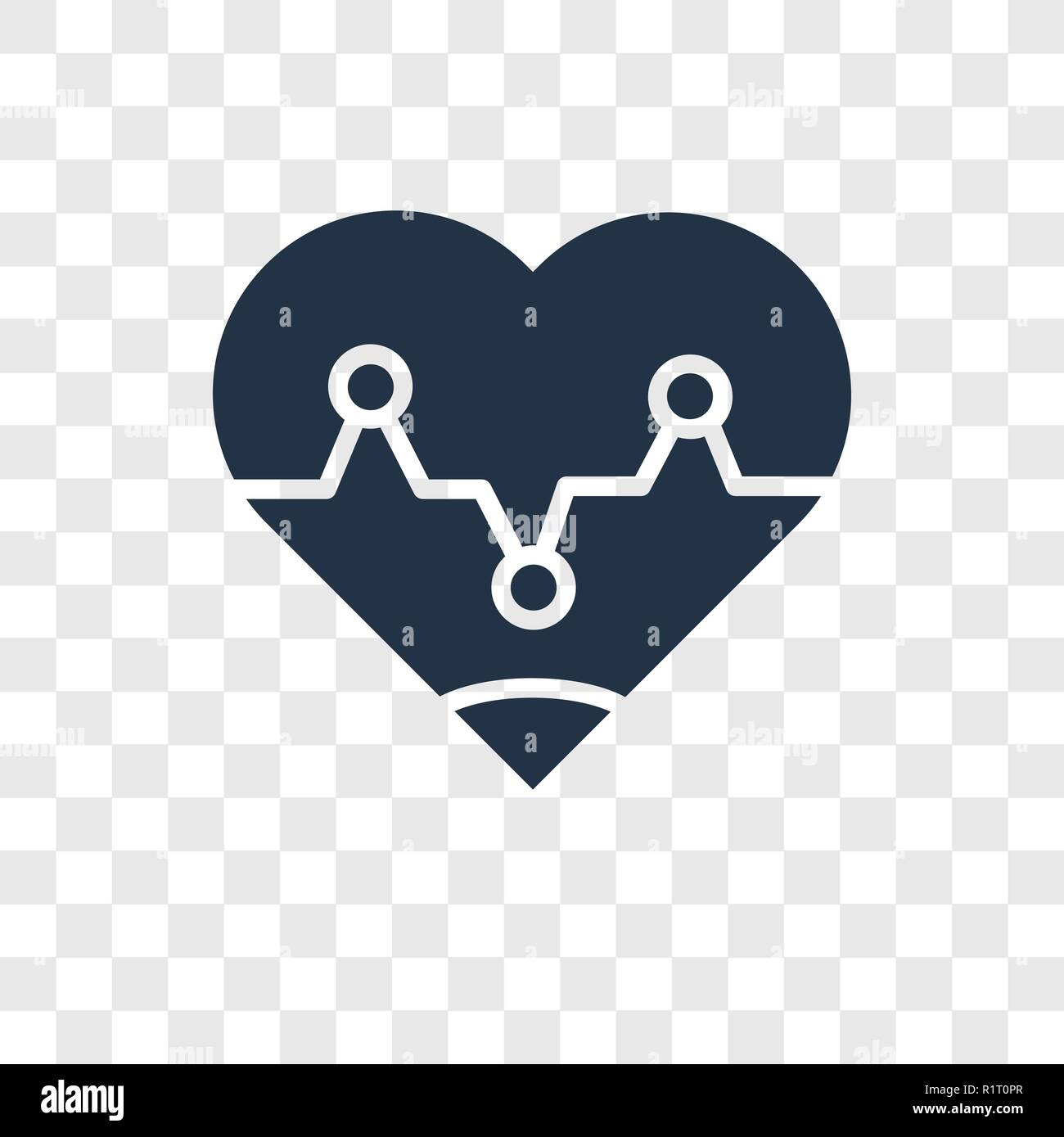 Heart vector icon isolated on transparent background, Heart ...