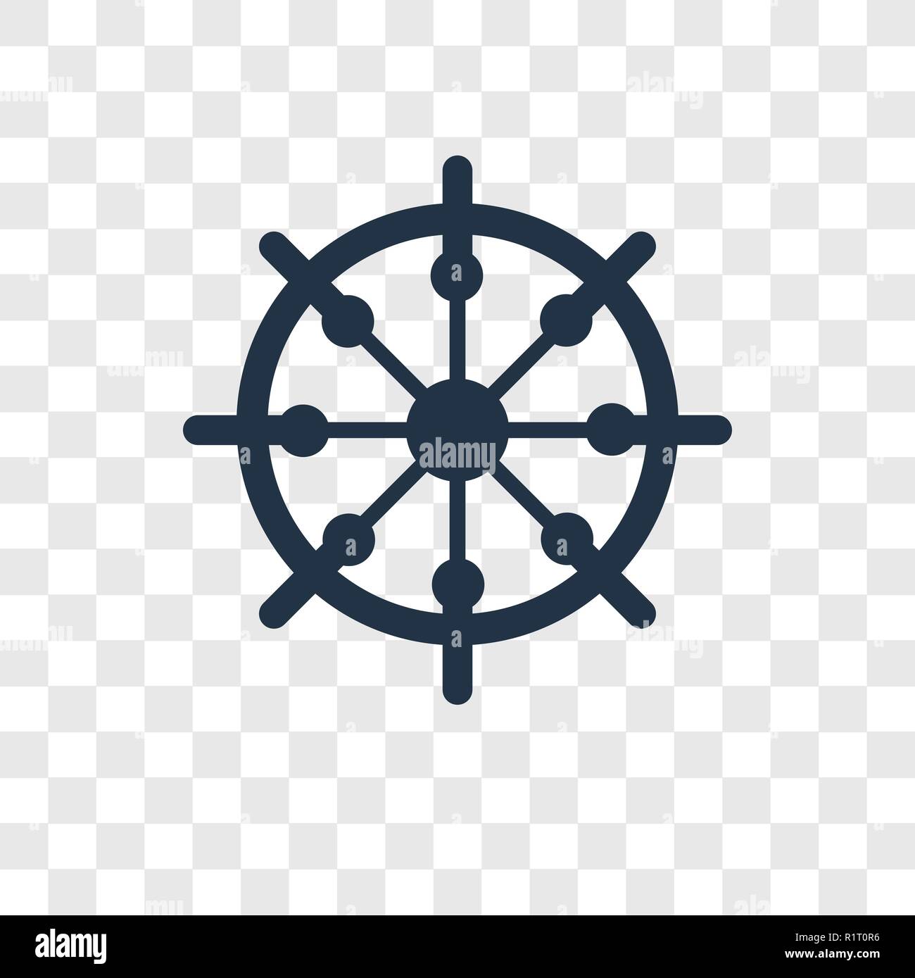 Boat Rudder vector icon isolated on transparent background, Boat Rudder ...