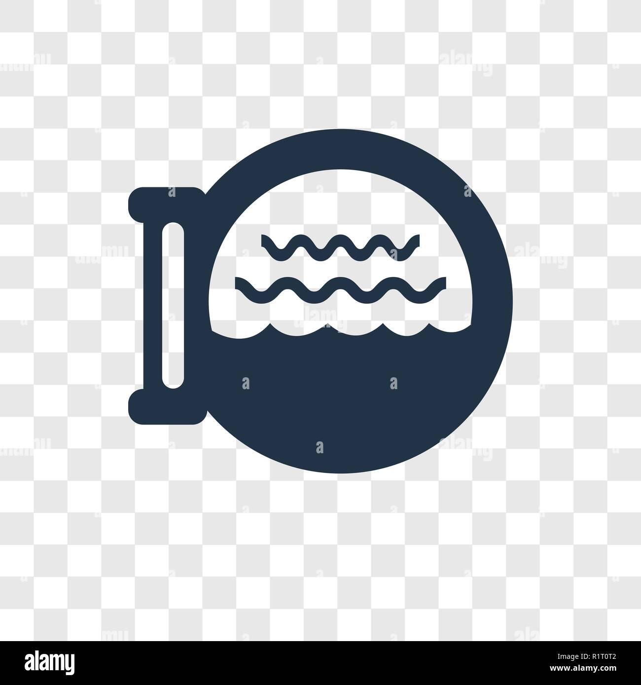 Boat Porthole vector icon isolated on transparent background, Boat ...