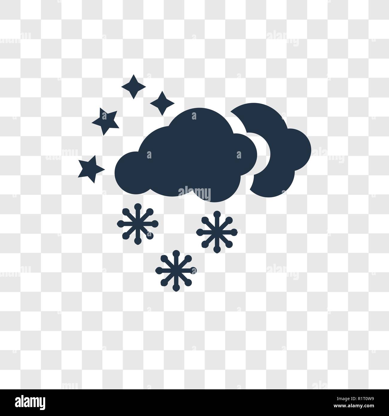 Snow vector icon isolated on transparent background, Snow transparency ...